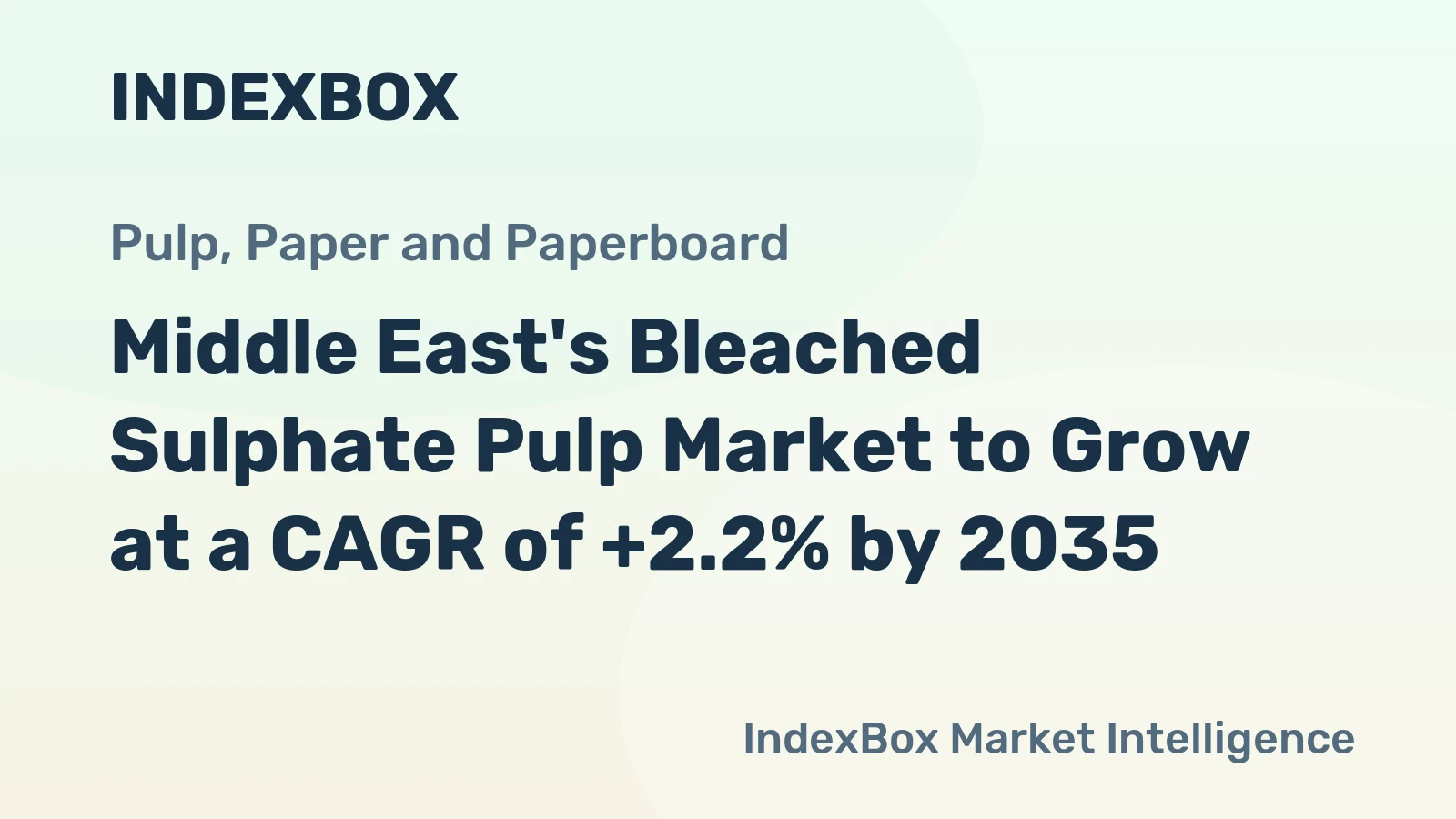 Middle East's Bleached Sulphate Pulp Market to Grow at a CAGR of +2.2% by 2035