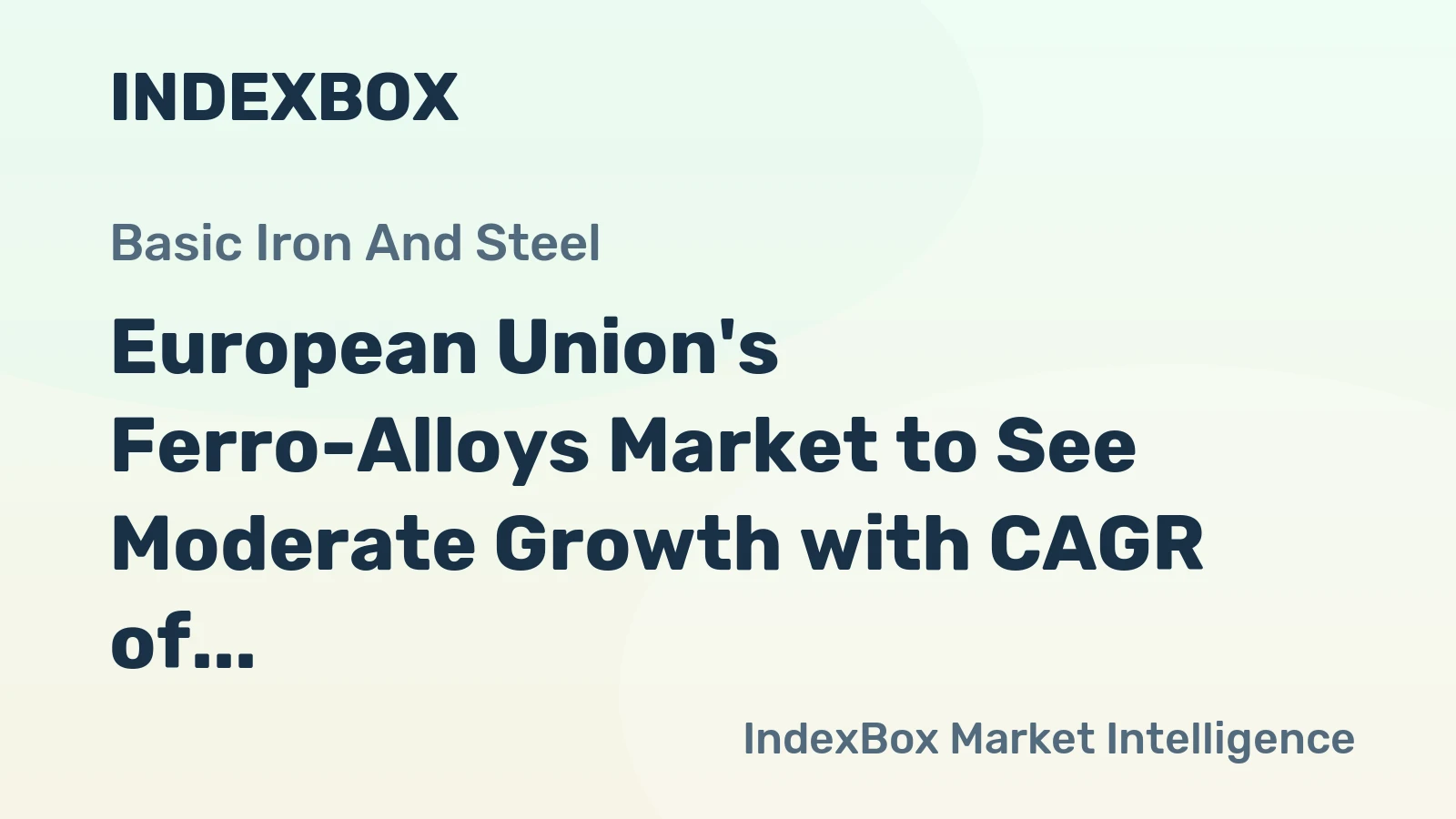 European Union's Ferro-Alloys Market to See Moderate Growth with CAGR of +1.5%