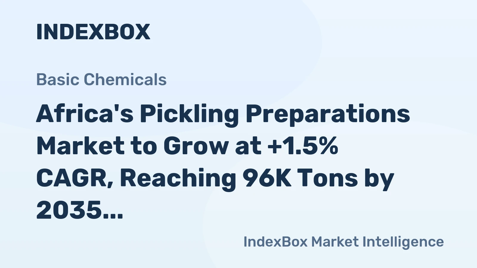Africa's Pickling Preparations Market to Grow at +1.5% CAGR, Reaching 96K Tons by 2035
