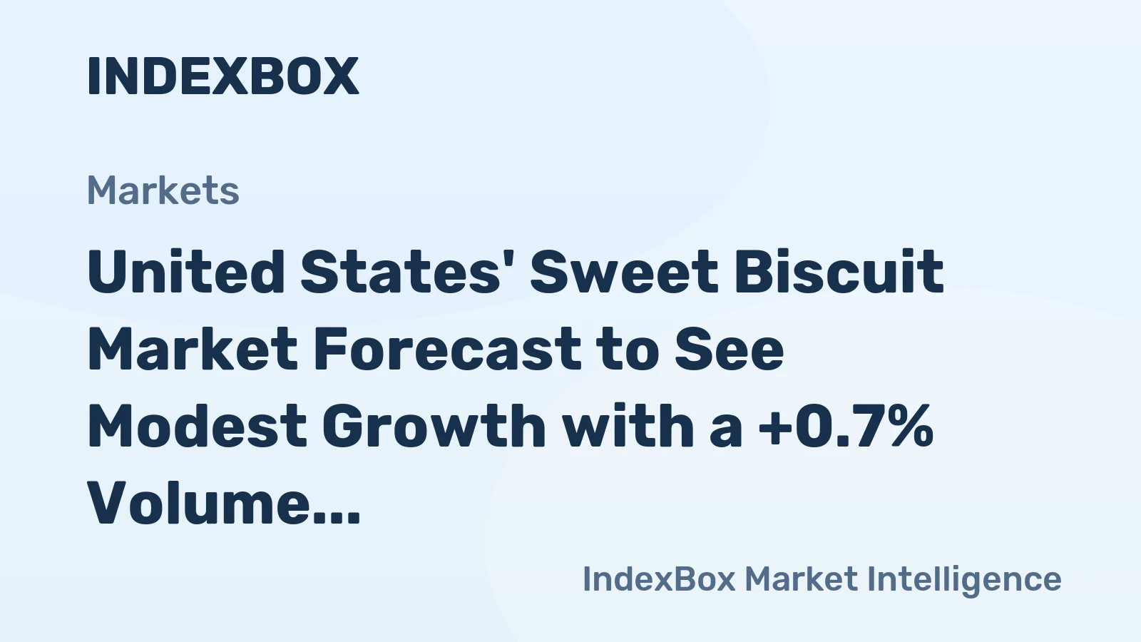 United States' Sweet Biscuit Market Forecast to See Modest Growth with a +0.7% Volume CAGR