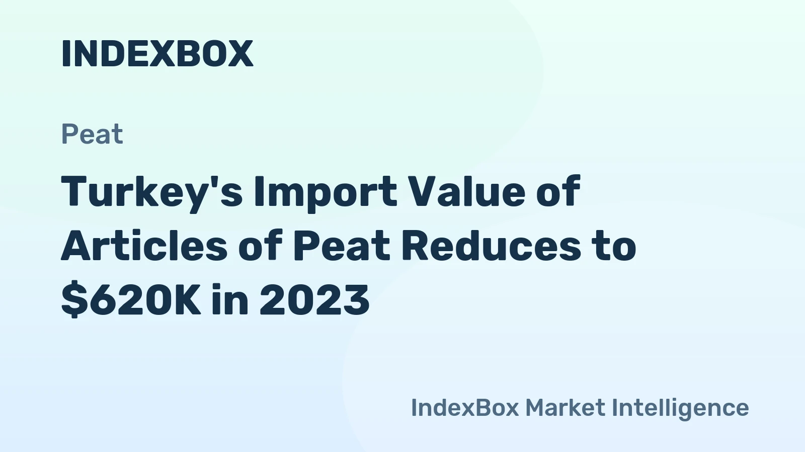 Turkey's Import Value of Articles of Peat Reduces to $620K in 2023