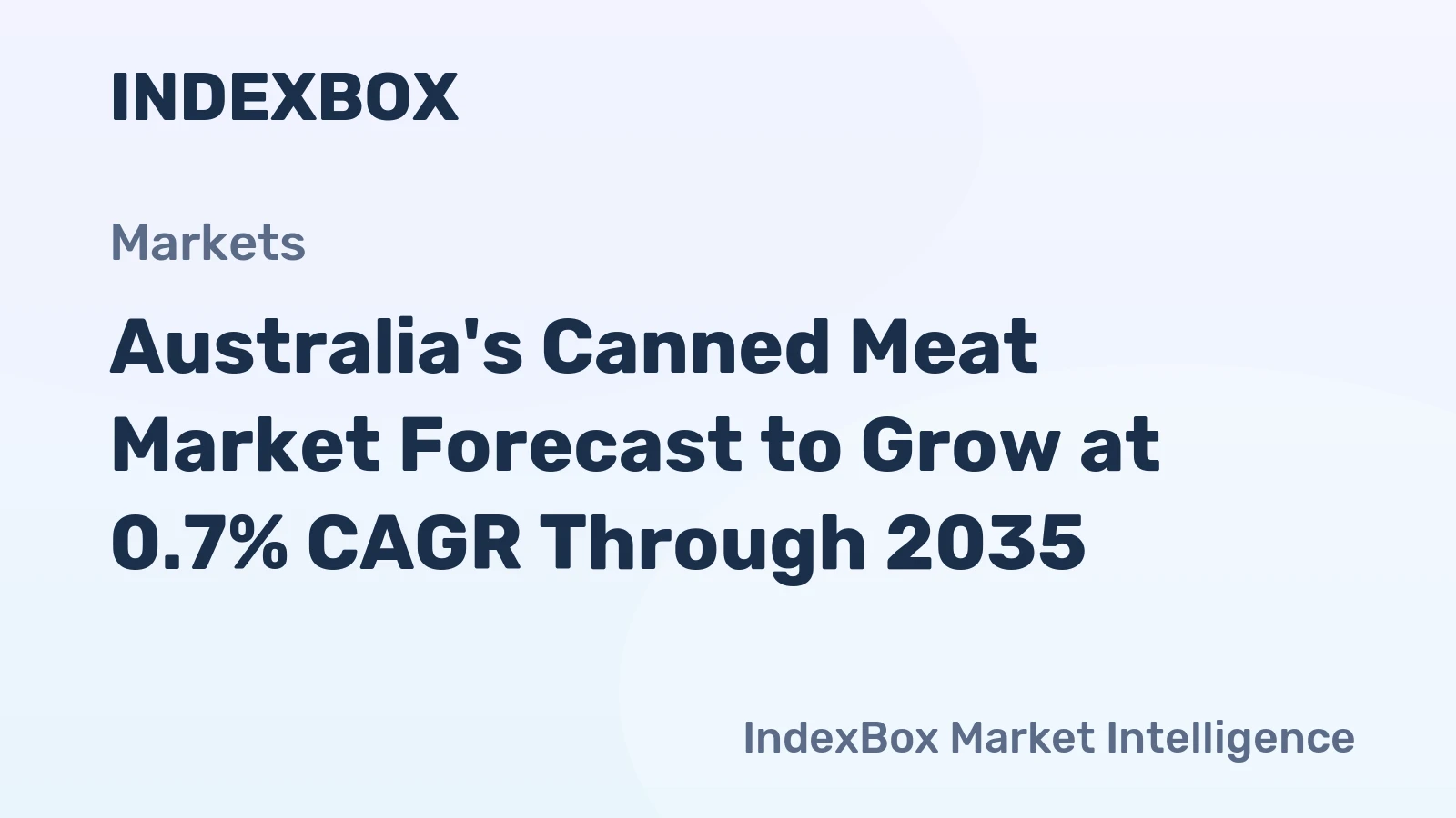 Australia's Canned Meat Market Forecast to Grow at 0.7% CAGR Through 2035