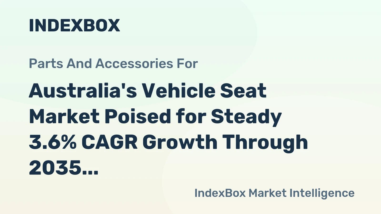 Australia's Vehicle Seat Market Poised for Steady 3.6% CAGR Growth Through 2035