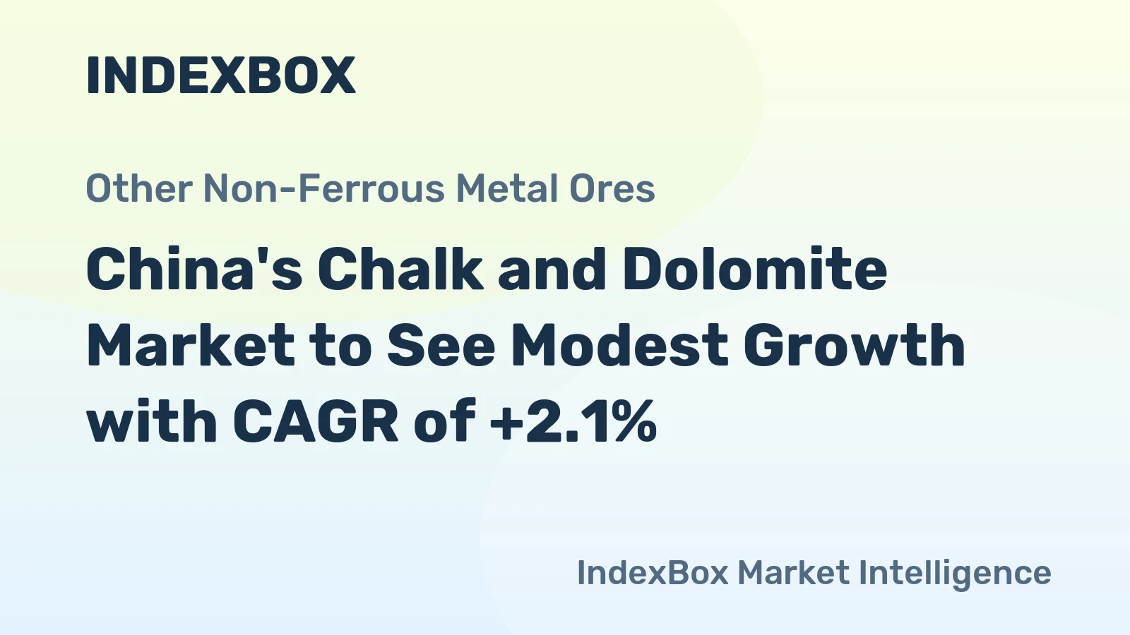 China's Chalk and Dolomite Market to See Modest Growth with CAGR of +2.1%