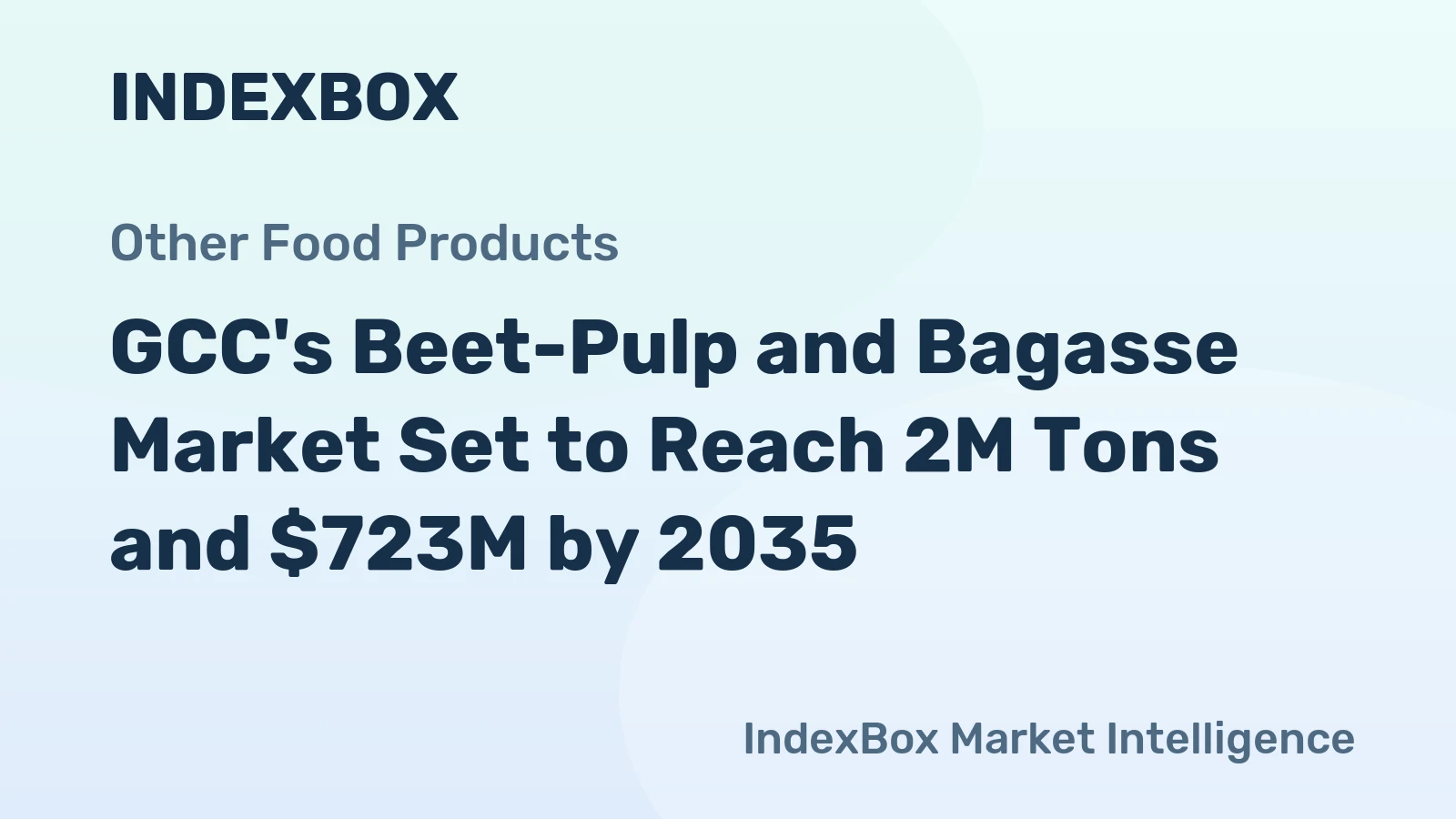 GCC's Beet-Pulp and Bagasse Market Set to Reach 2M Tons and $723M by 2035