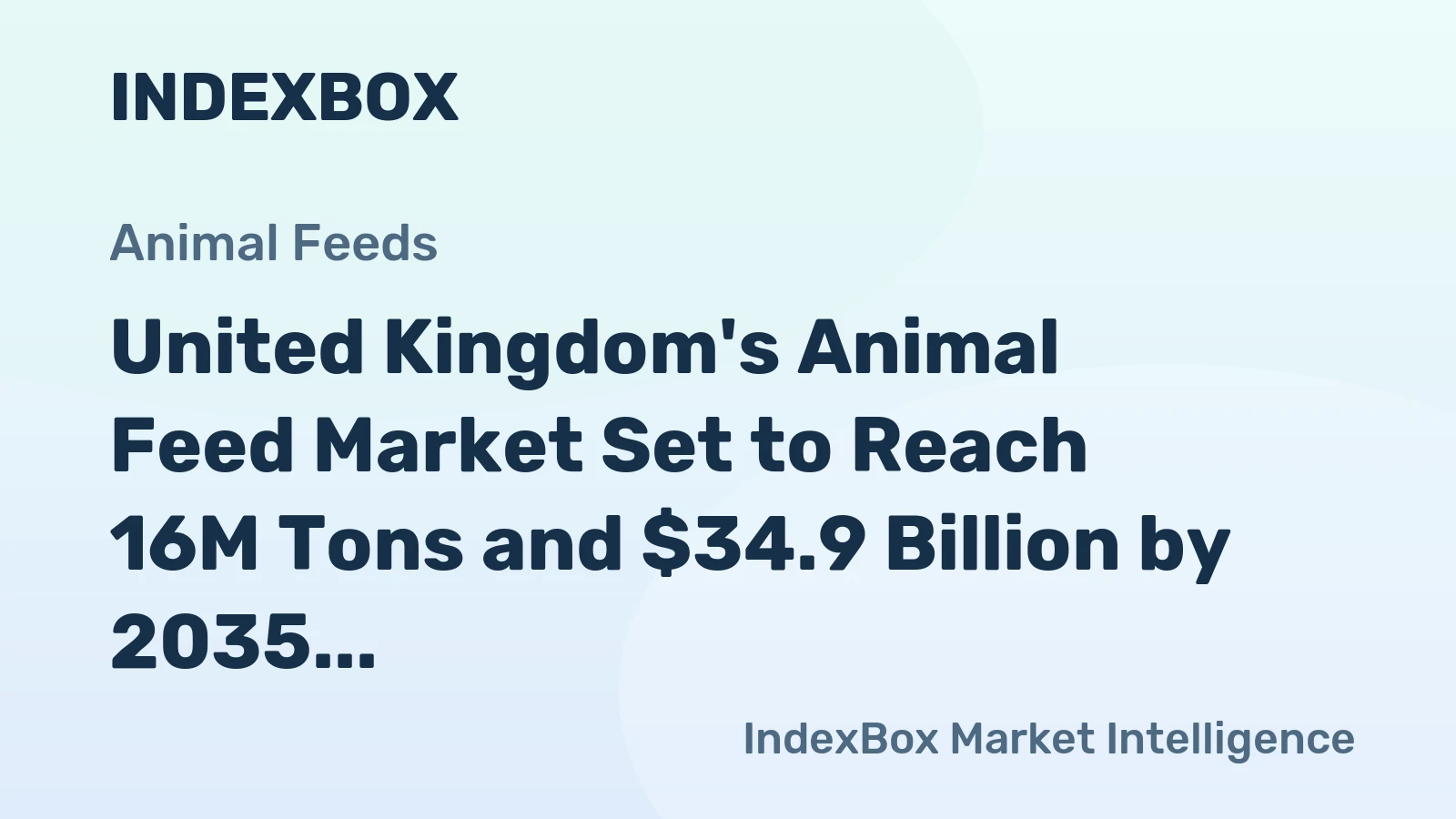 United Kingdom's Animal Feed Market Set to Reach 16M Tons and $34.9 Billion by 2035
