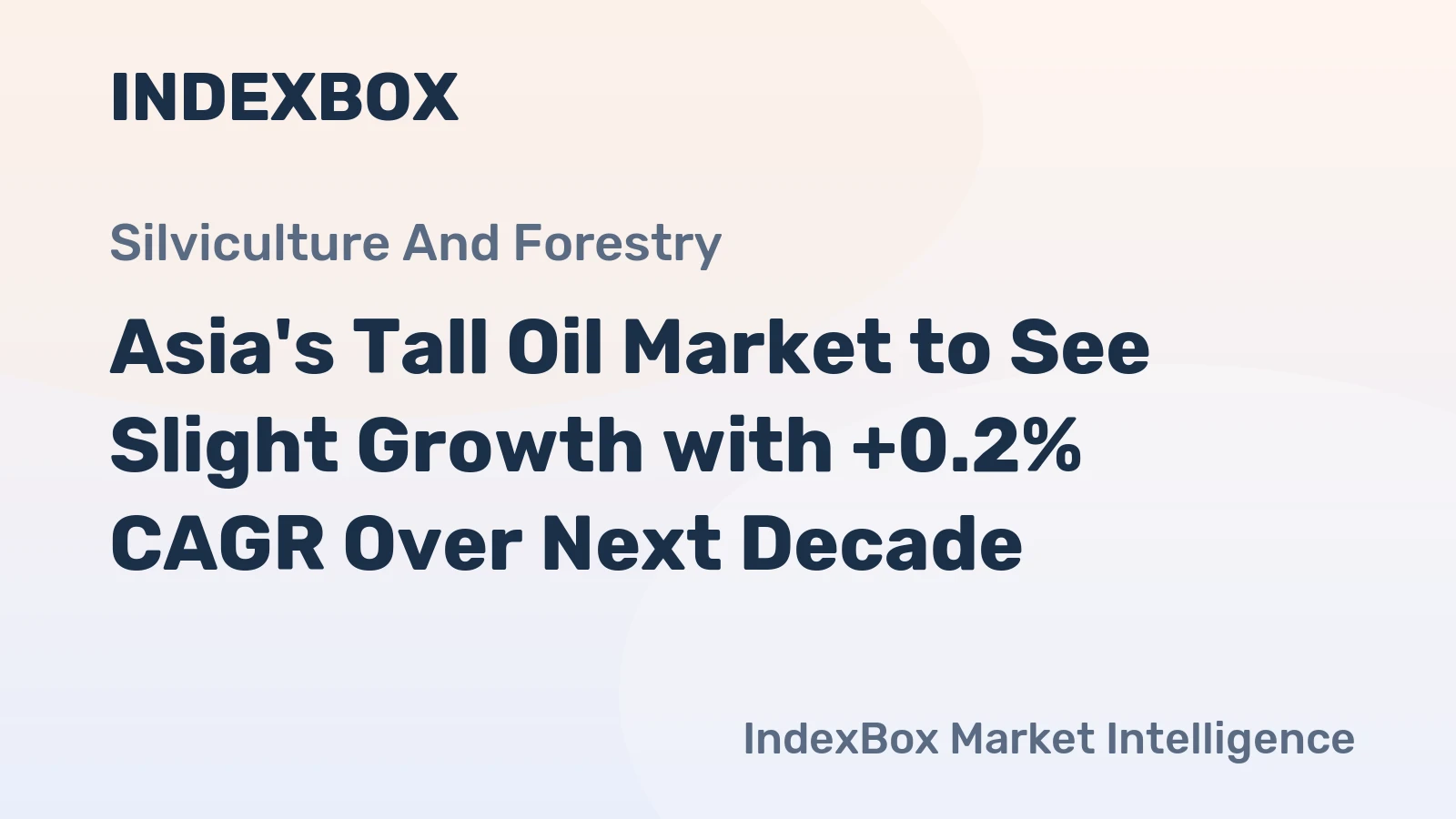 Asia's Tall Oil Market to See Slight Growth with +0.2% CAGR Over Next Decade