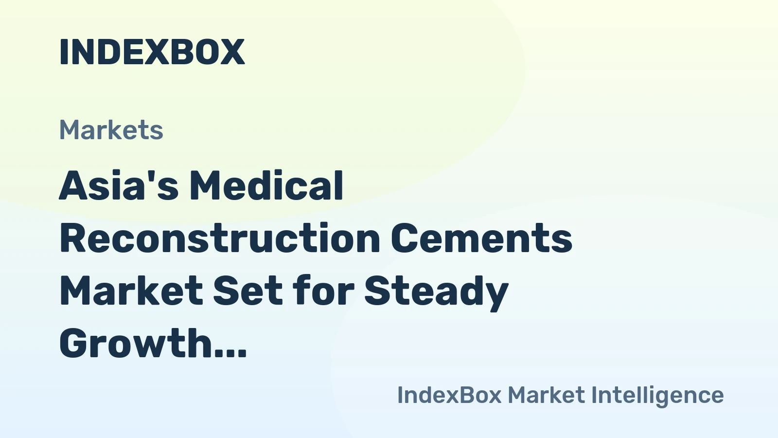 Asia's Medical Reconstruction Cements Market Set for Steady Growth with 1.7% CAGR Through 2035