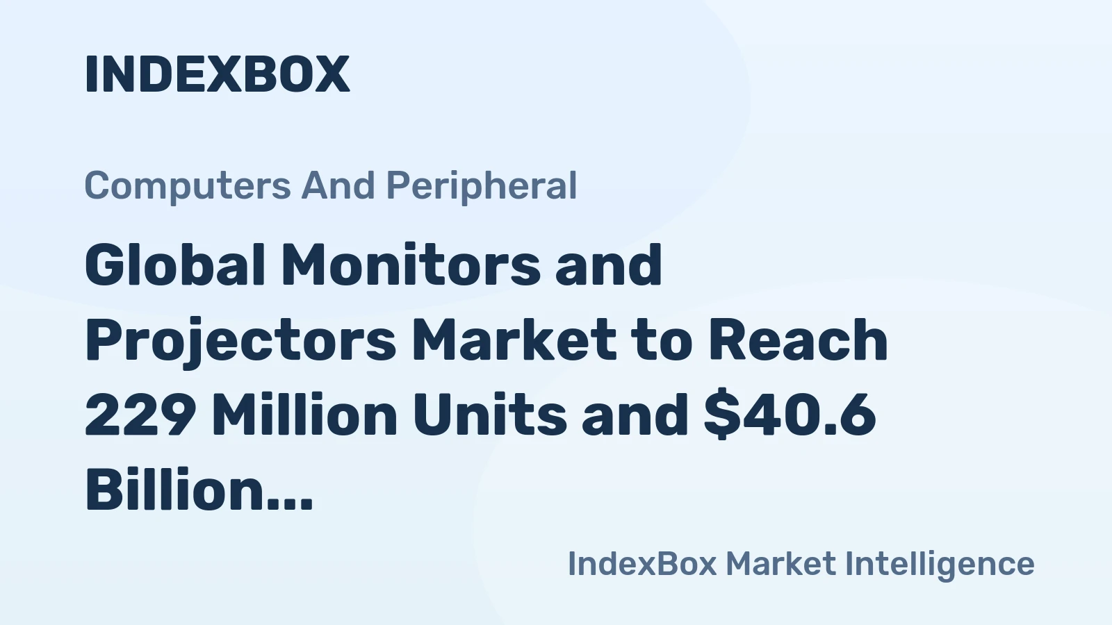 Global Monitors and Projectors Market to Reach 229 Million Units and $40.6 Billion by 2035
