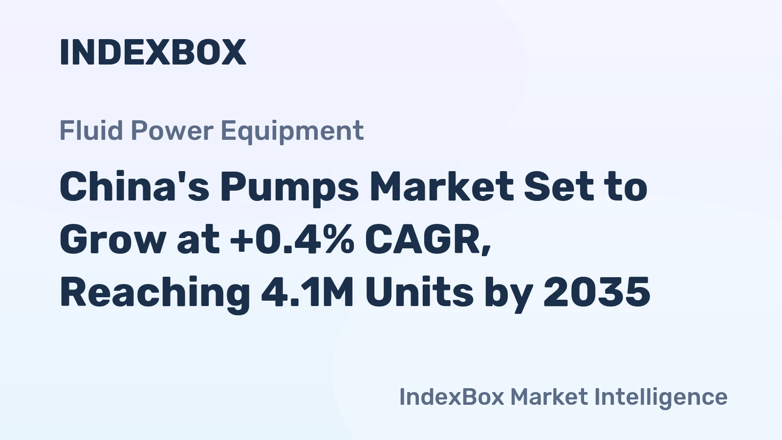 China's Pumps Market Set to Grow at +0.4% CAGR, Reaching 4.1M Units by 2035