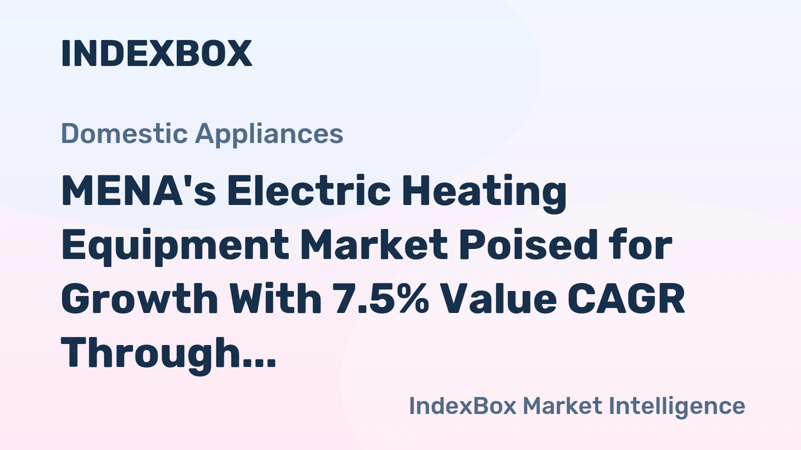 MENA's Electric Heating Equipment Market Poised for Growth With 7.5% Value CAGR Through 2035