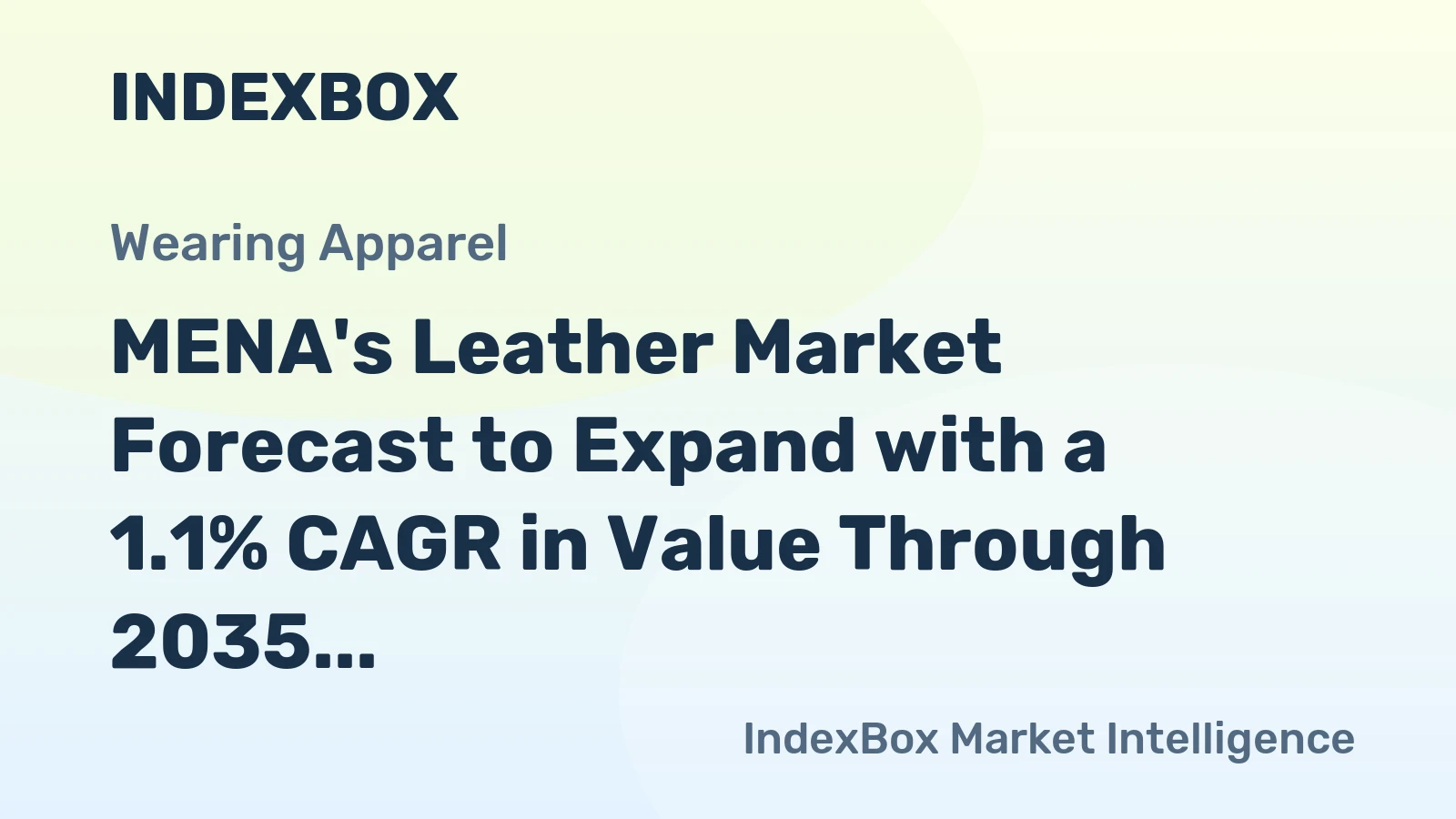 MENA's Leather Market Forecast to Expand with a 1.1% CAGR in Value Through 2035