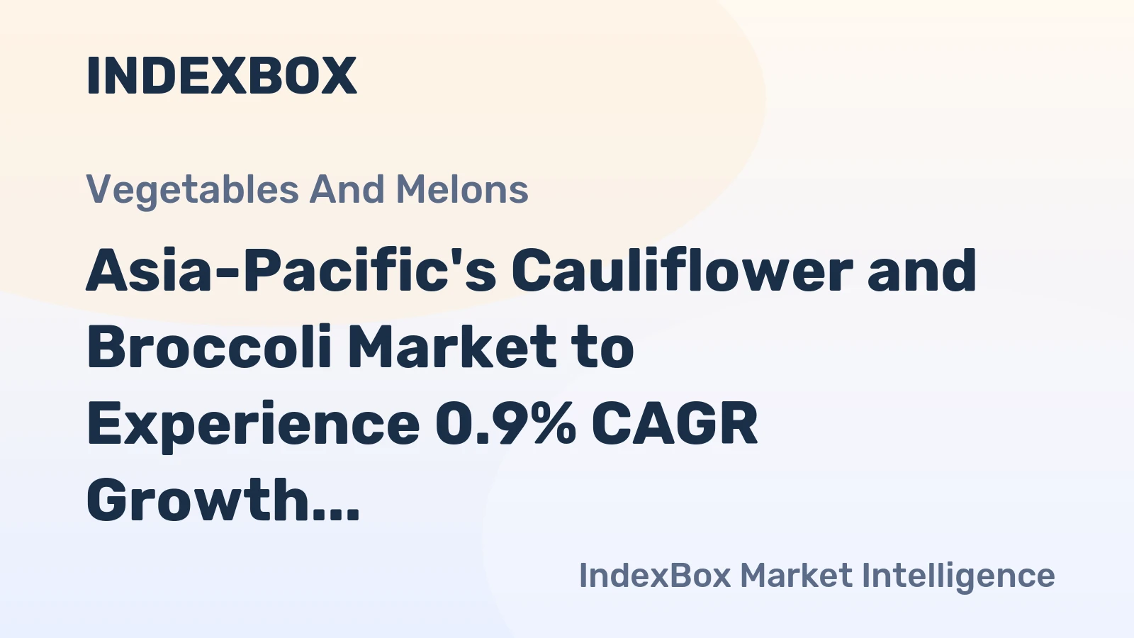 Asia-Pacific's Cauliflower and Broccoli Market to Experience 0.9% CAGR Growth, Reaching 23M Tons by 2035