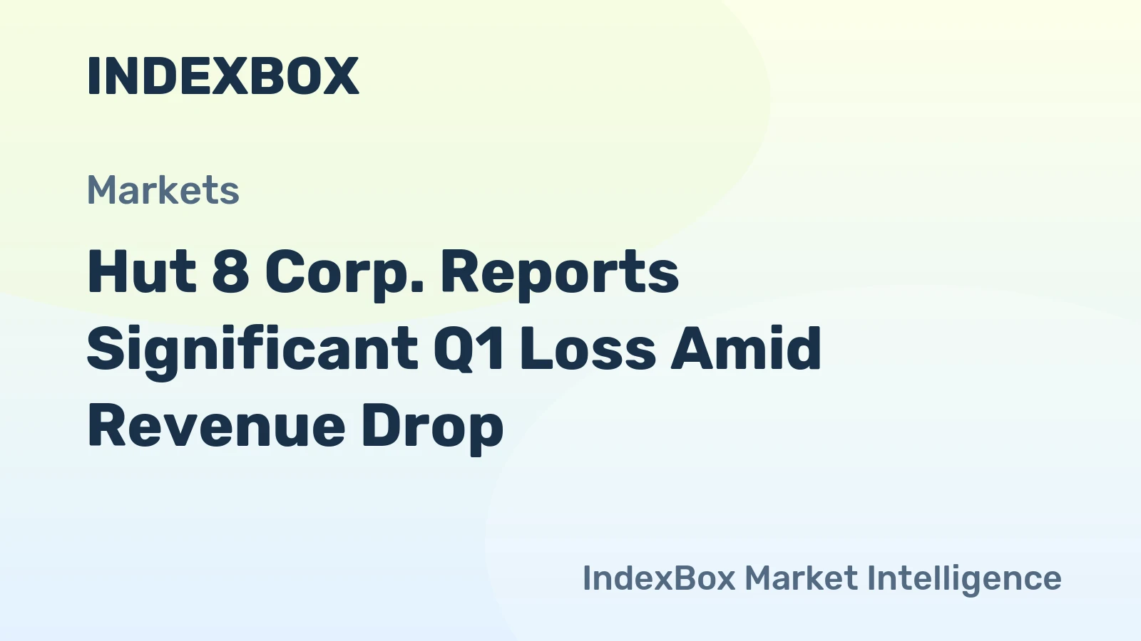 Hut 8 Corp. Reports Significant Q1 Loss Amid Revenue Drop