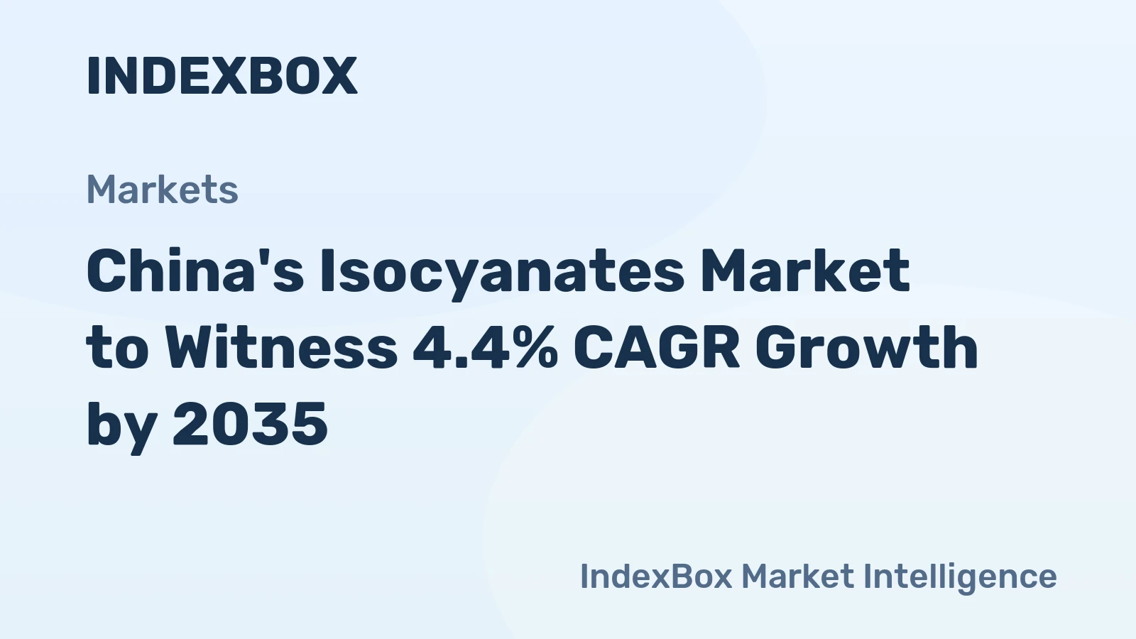 China's Isocyanates Market to Witness 4.4% CAGR Growth by 2035