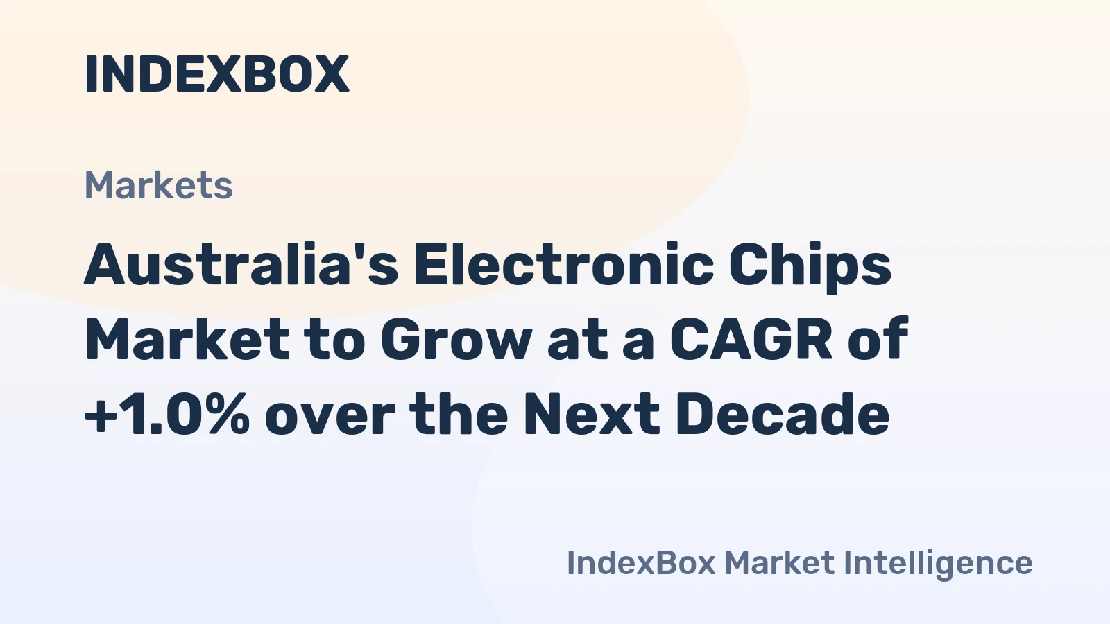 Australia's Electronic Chips Market to Grow at a CAGR of +1.0% over the Next Decade