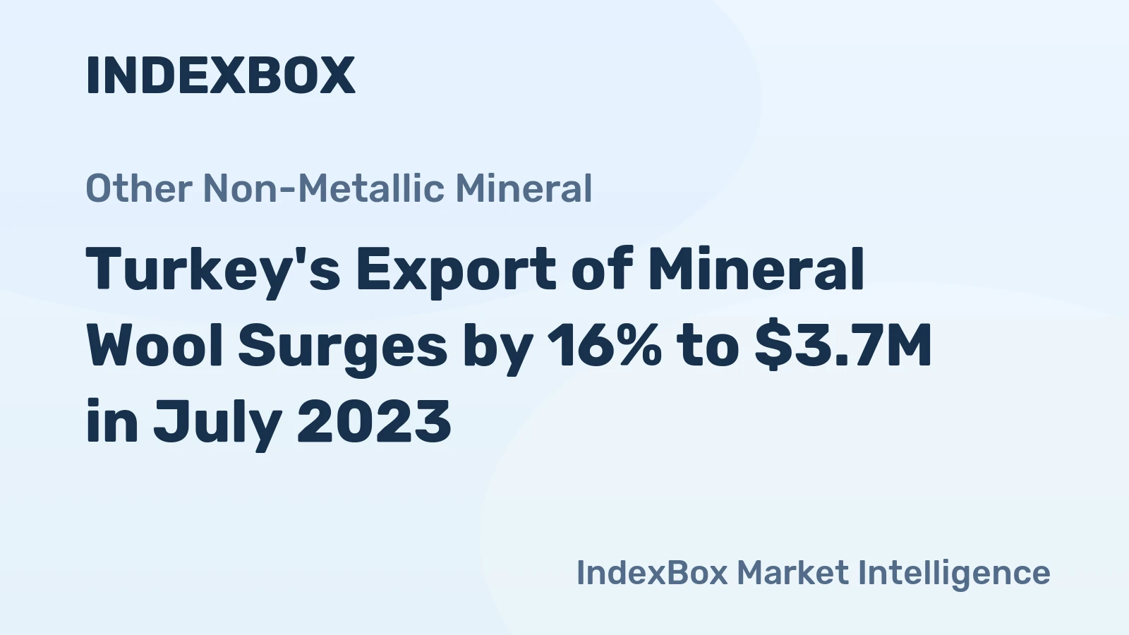 Turkey's Export of Mineral Wool Surges by 16% to $3.7M in July 2023