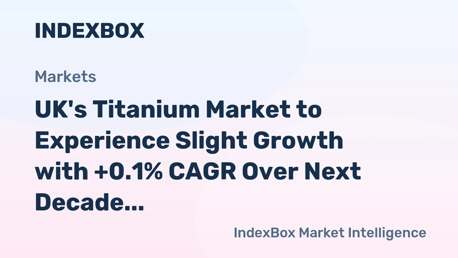 UK's Titanium Market to Experience Slight Growth with +0.1% CAGR Over Next Decade