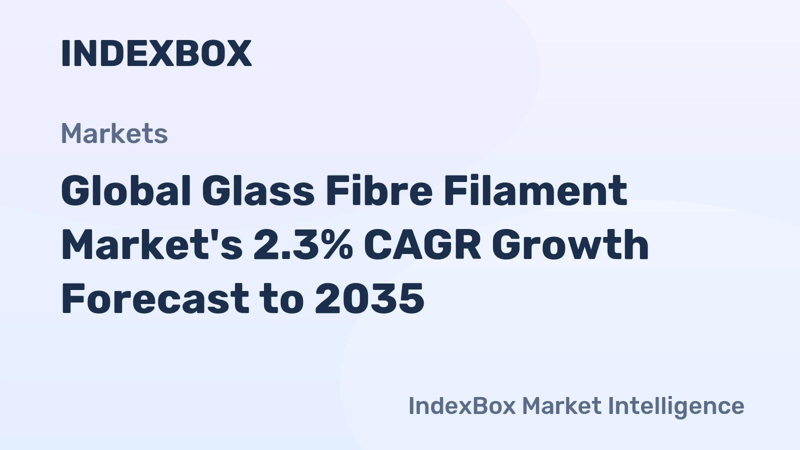 Global Glass Fibre Filament Market's 2.3% CAGR Growth Forecast to 2035