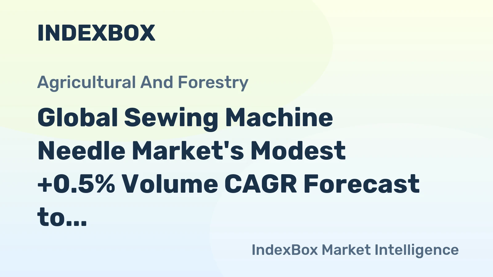Global Sewing Machine Needle Market's Modest +0.5% Volume CAGR Forecast to 2035