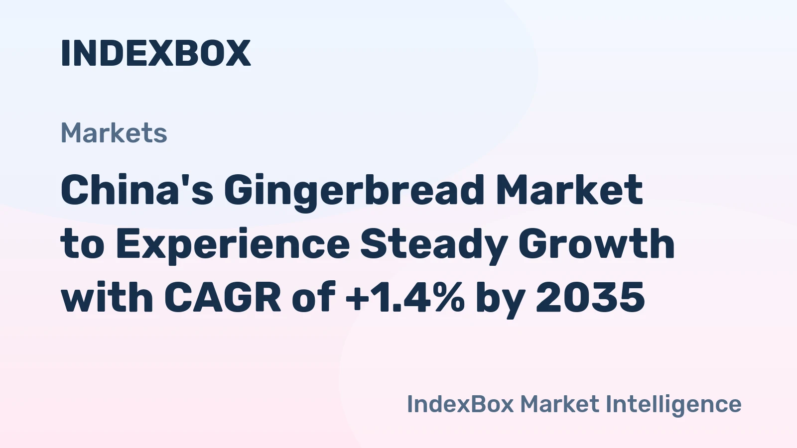 China's Gingerbread Market to Experience Steady Growth with CAGR of +1.4% by 2035