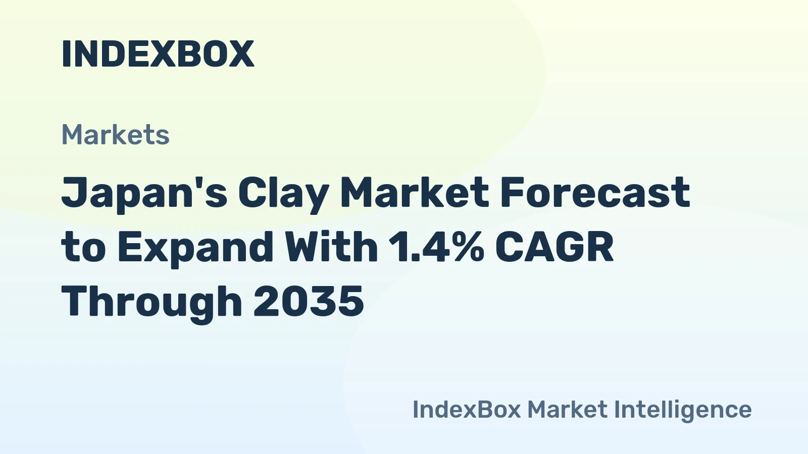 Japan's Clay Market Forecast to Expand With 1.4% CAGR Through 2035