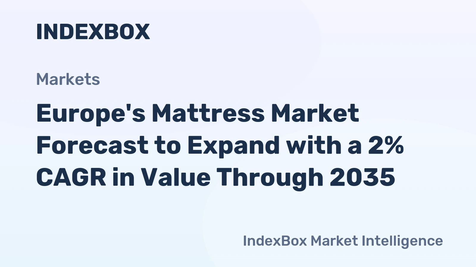 Europe's Mattress Market Forecast to Expand with a 2% CAGR in Value Through 2035