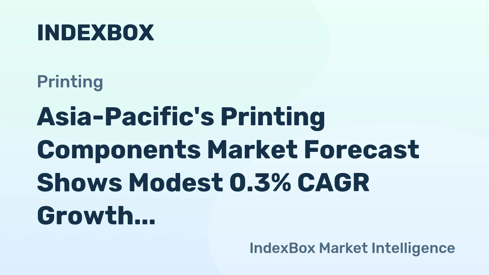 Asia-Pacific's Printing Components Market Forecast Shows Modest 0.3% CAGR Growth Through 2035