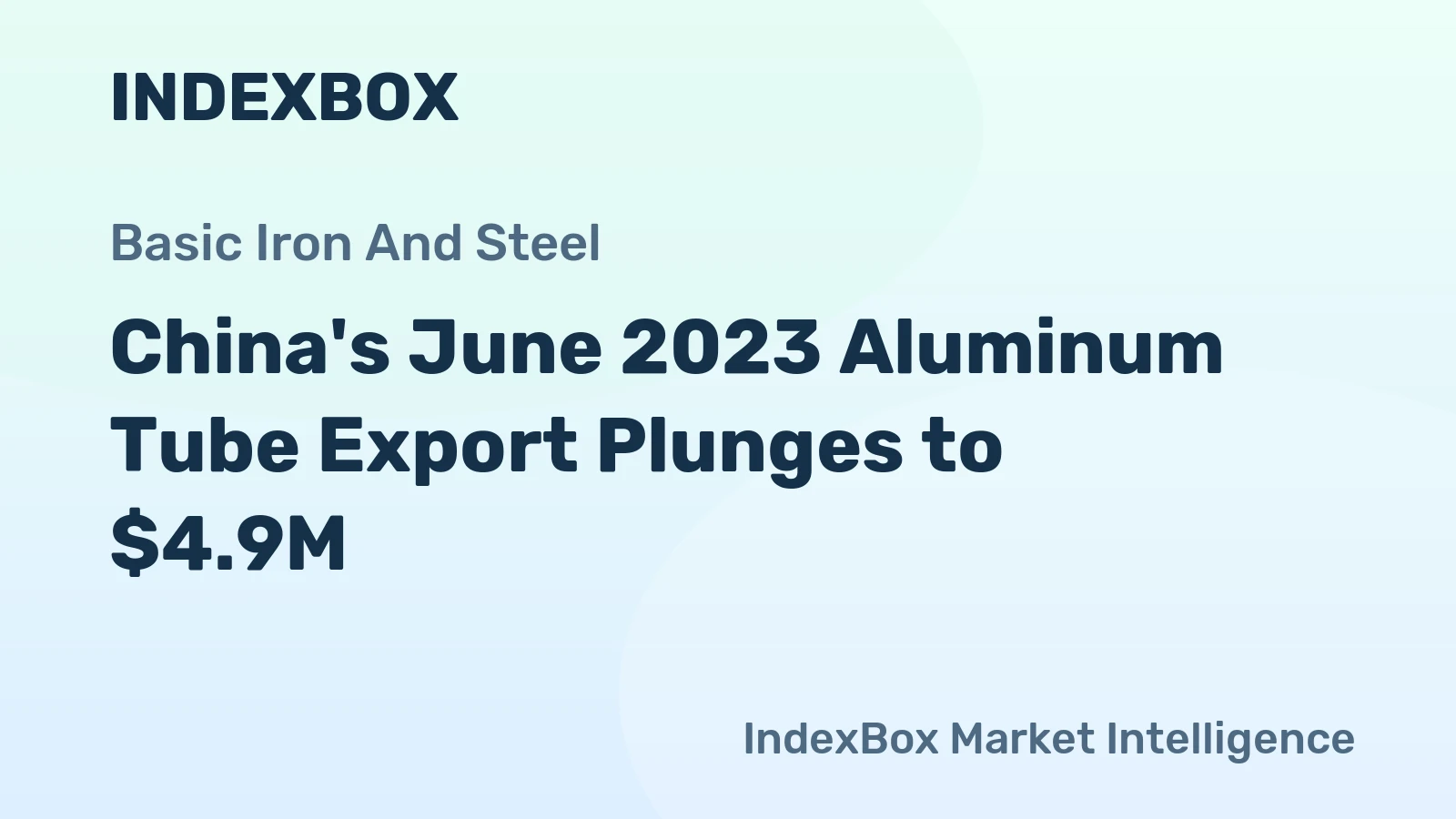 China's June 2023 Aluminum Tube Export Plunges to $4.9M