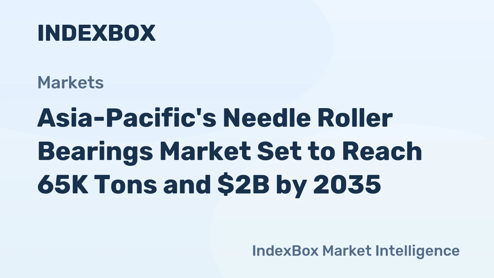 Asia-Pacific's Needle Roller Bearings Market Set to Reach 65K Tons and $2B by 2035
