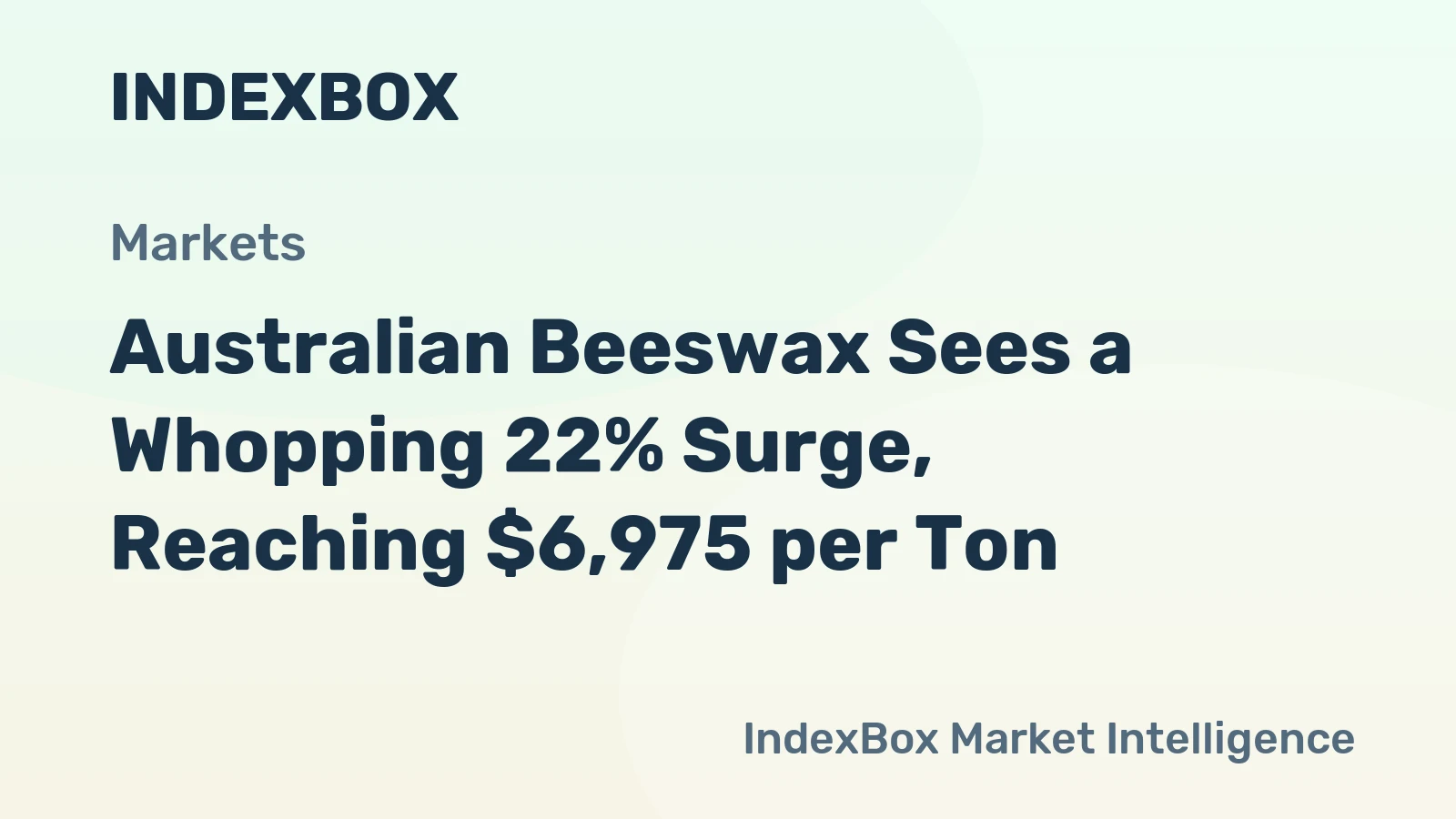 Australian Beeswax Sees a Whopping 22% Surge, Reaching $6,975 per Ton