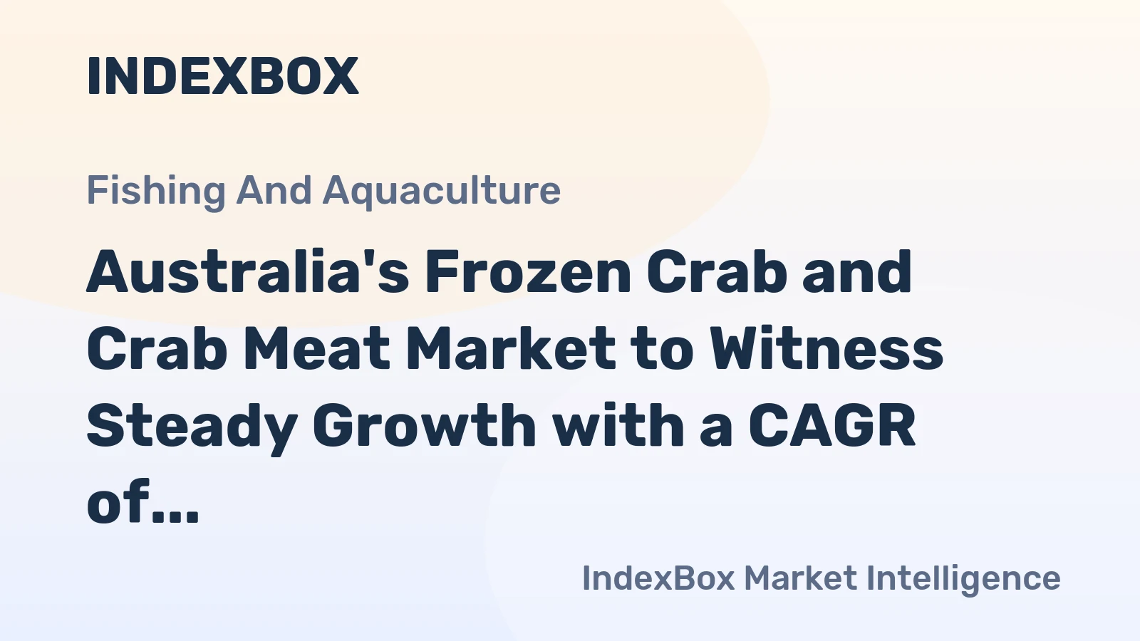 Australia's Frozen Crab and Crab Meat Market to Witness Steady Growth with a CAGR of +1.8% from 2024 to 2035