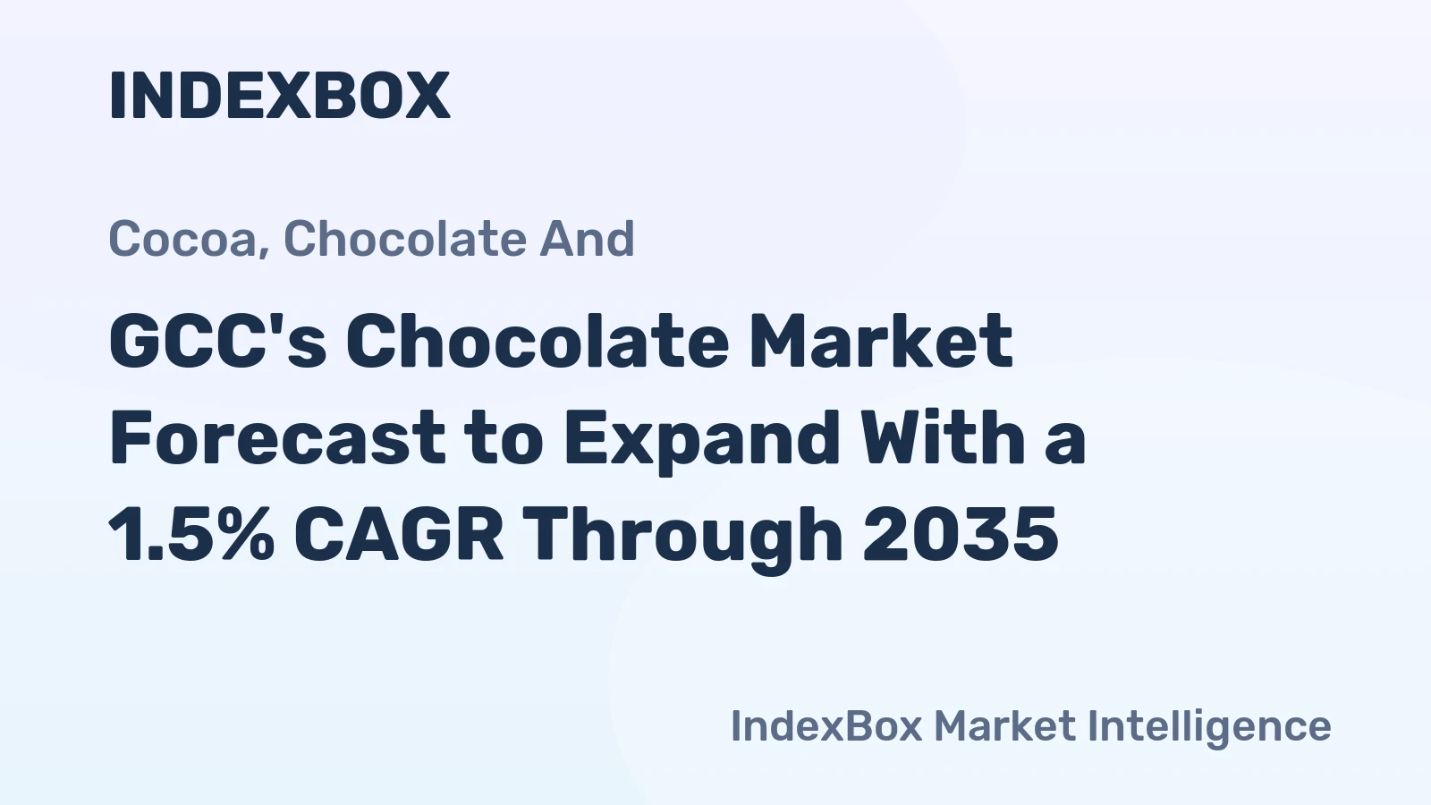 GCC's Chocolate Market Forecast to Expand With a 1.5% CAGR Through 2035