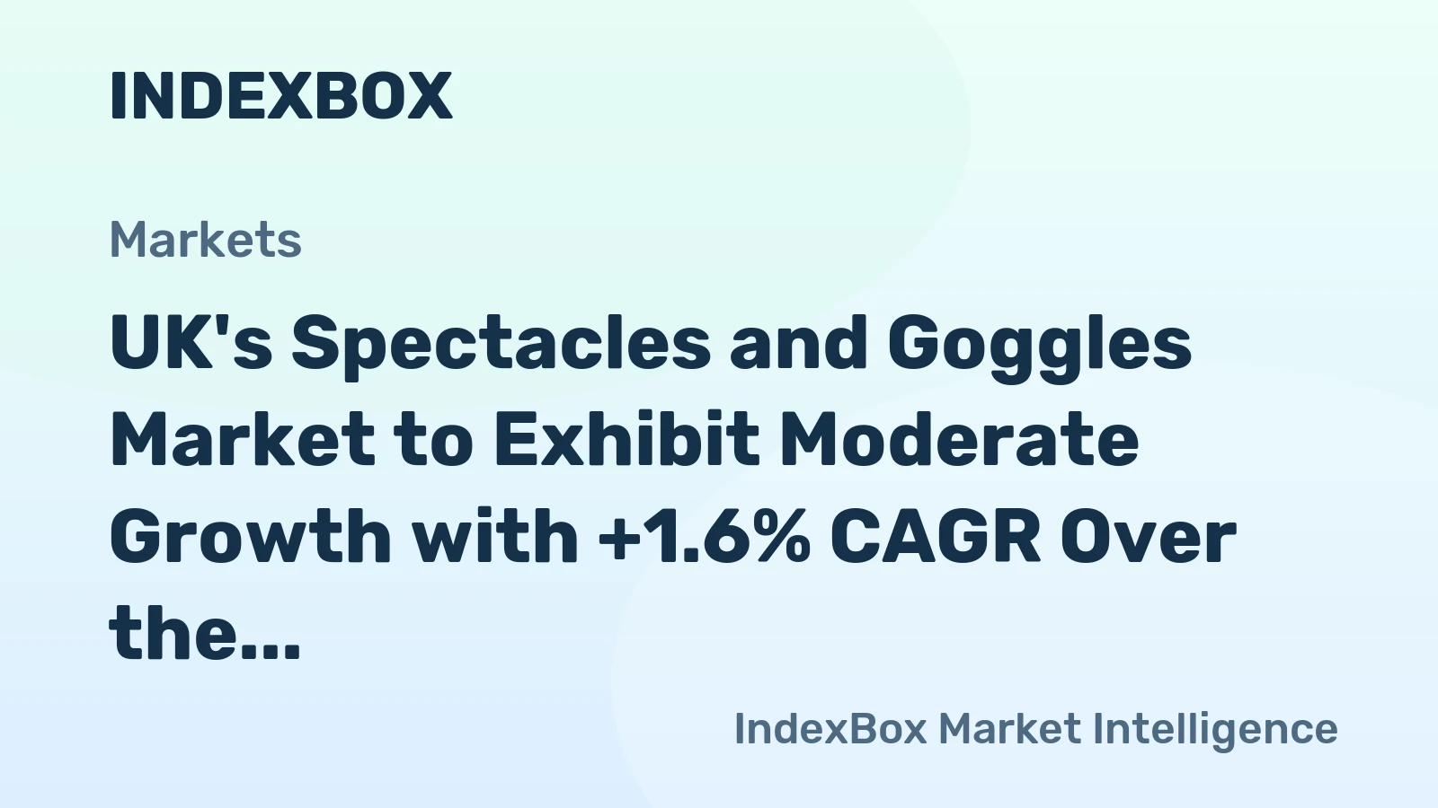UK's Spectacles and Goggles Market to Exhibit Moderate Growth with +1.6% CAGR Over the Next Decade