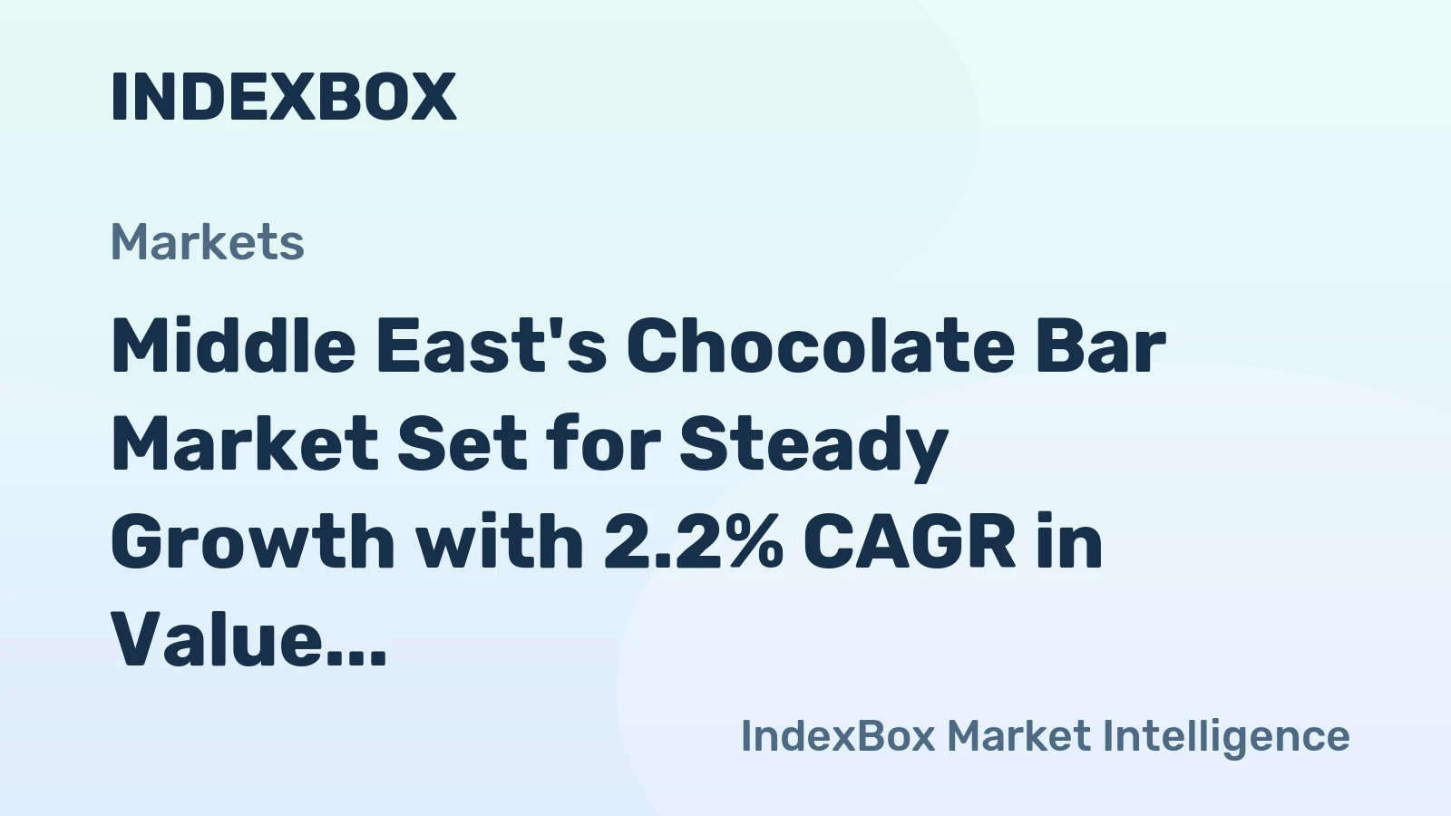 Middle East's Chocolate Bar Market Set for Steady Growth with 2.2% CAGR in Value