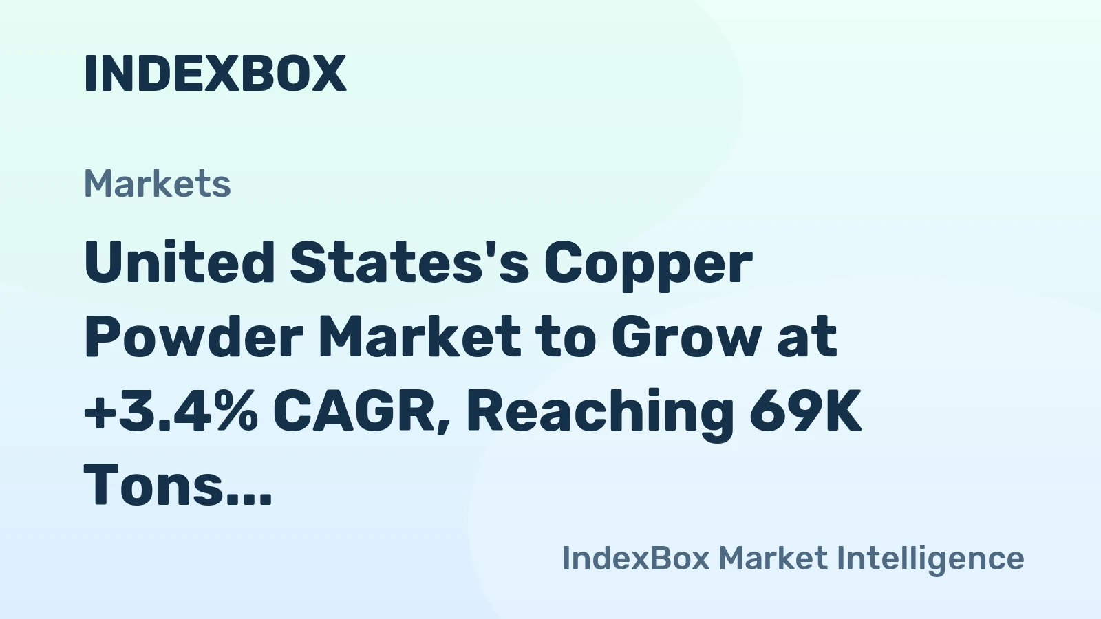 United States's Copper Powder Market to Grow at +3.4% CAGR, Reaching 69K Tons by 2035