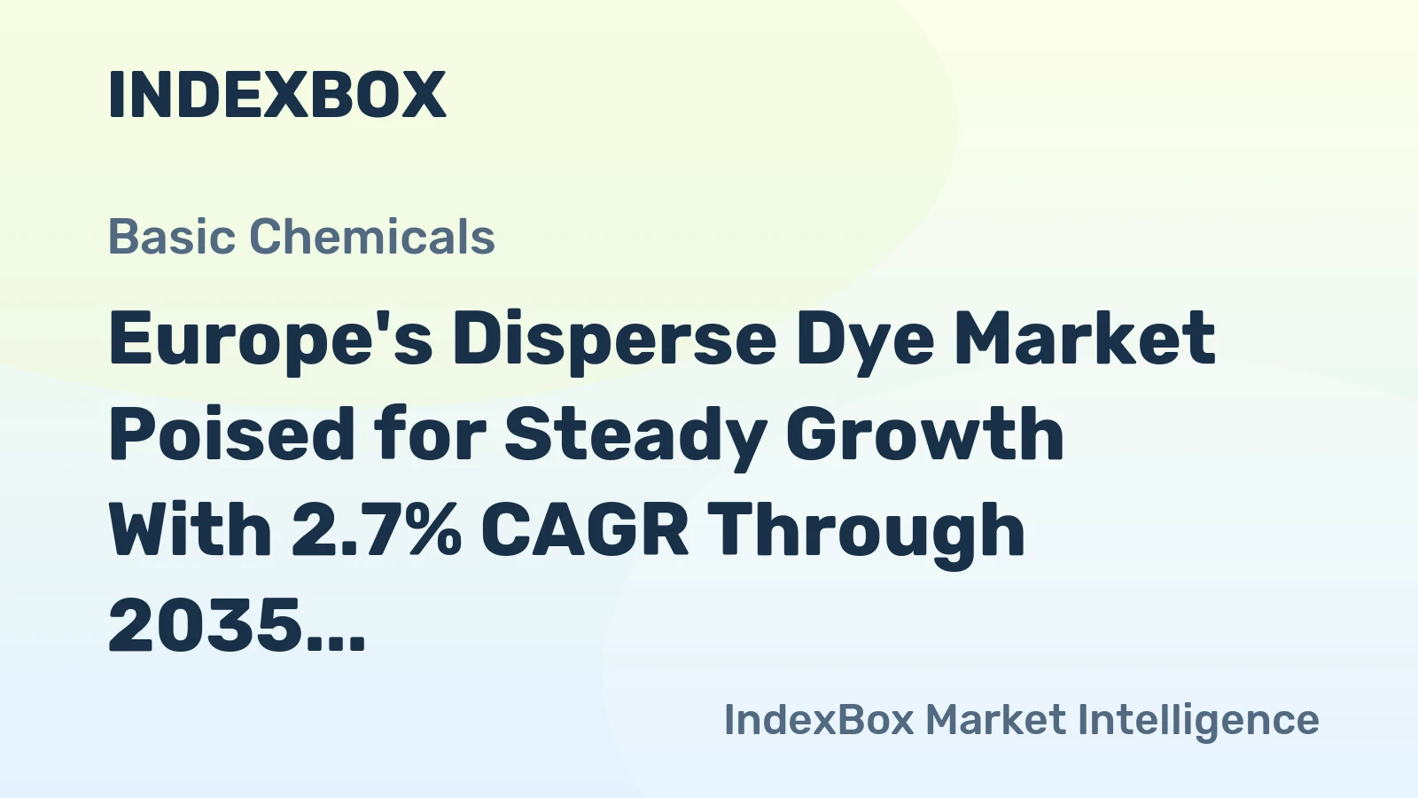 Europe's Disperse Dye Market Poised for Steady Growth With 2.7% CAGR Through 2035