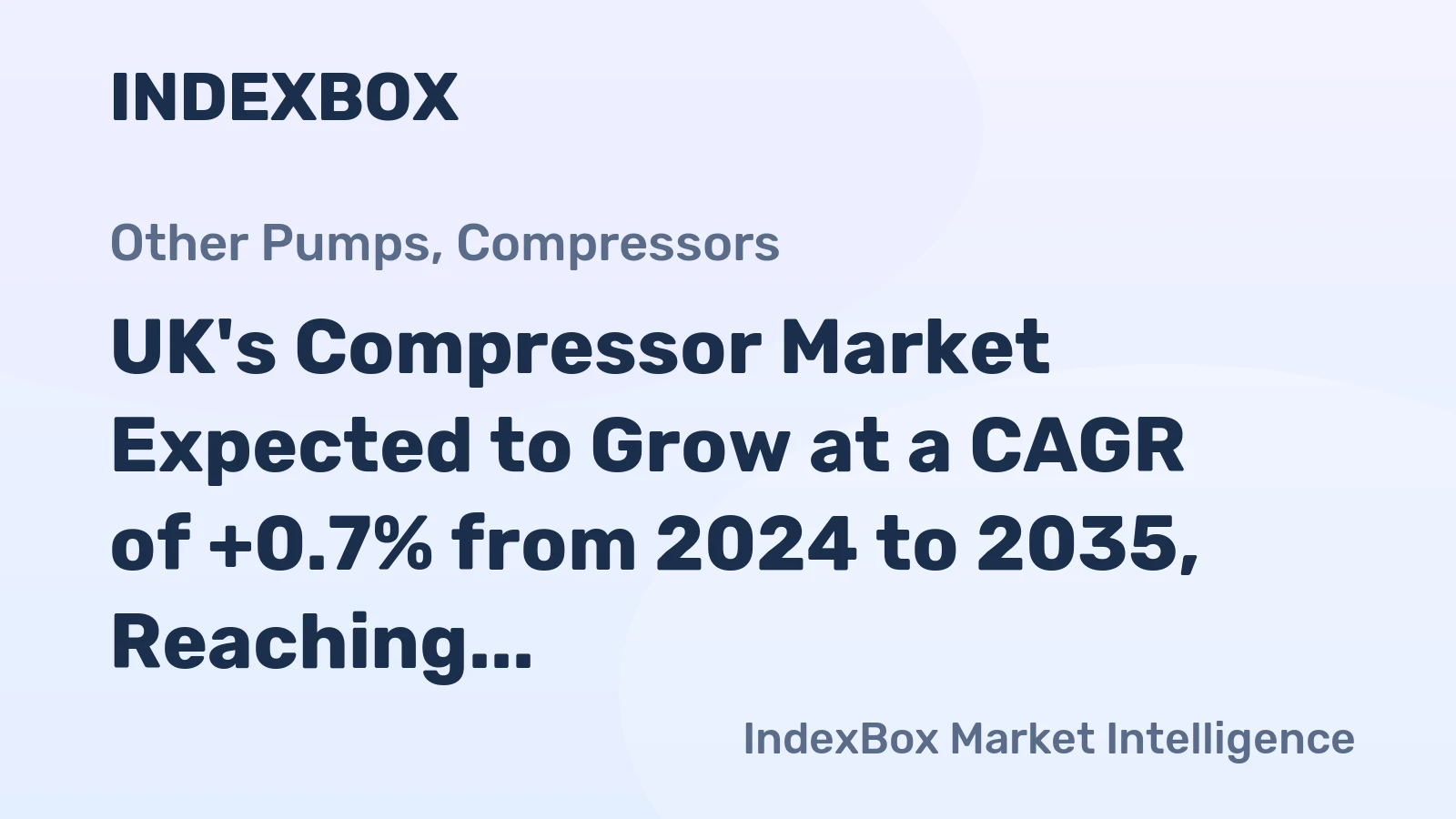 UK's Compressor Market Expected to Grow at a CAGR of +0.7% from 2024 to 2035, Reaching $1.2B by 2035