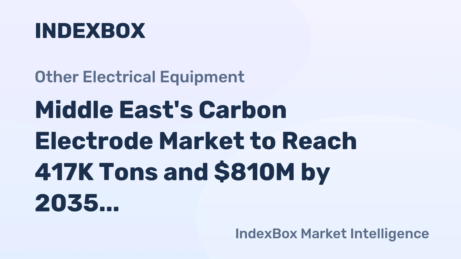 Middle East's Carbon Electrode Market to Reach 417K Tons and $810M by 2035