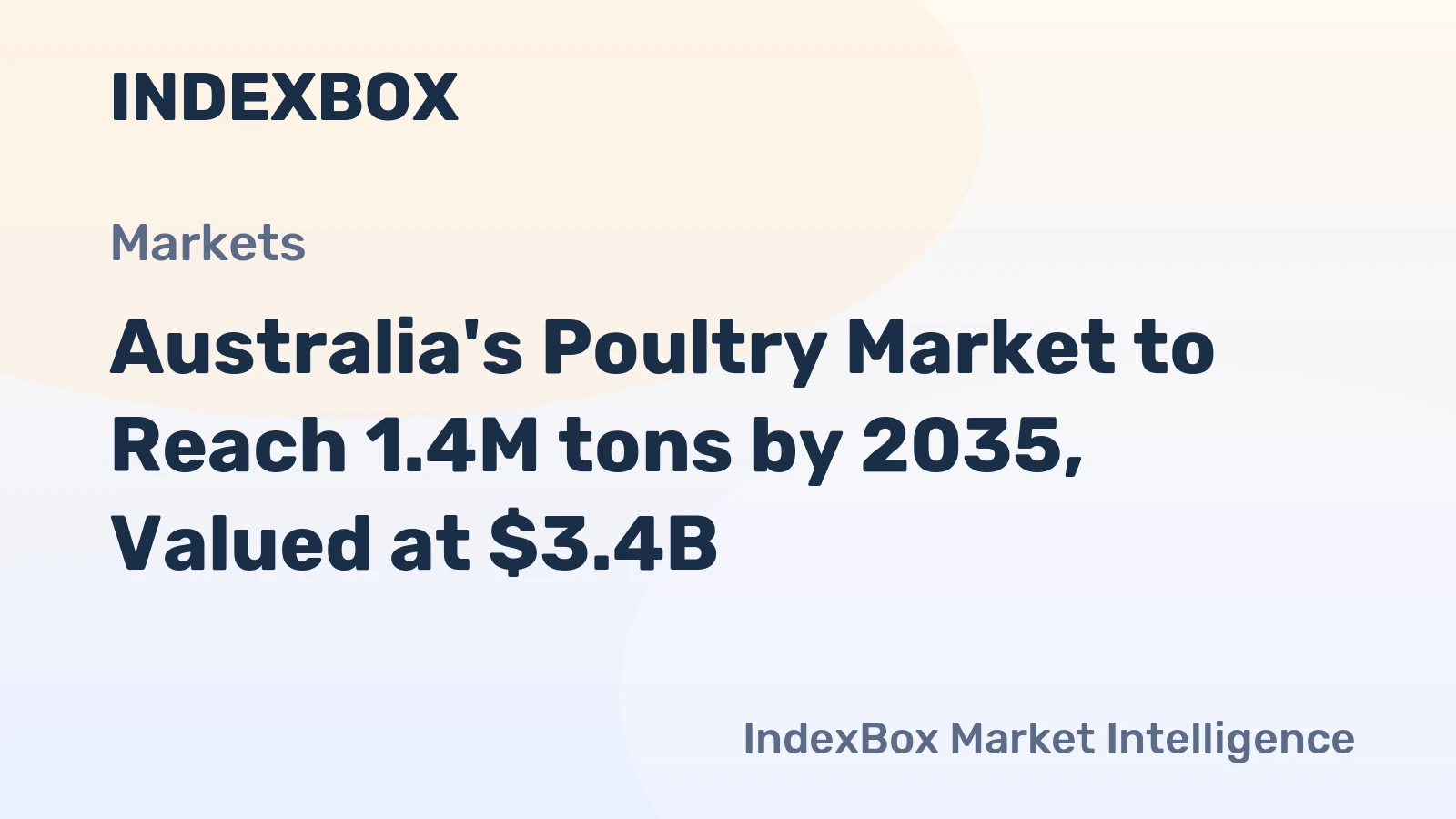 Australia's Poultry Market to Reach 1.4M tons by 2035, Valued at $3.4B