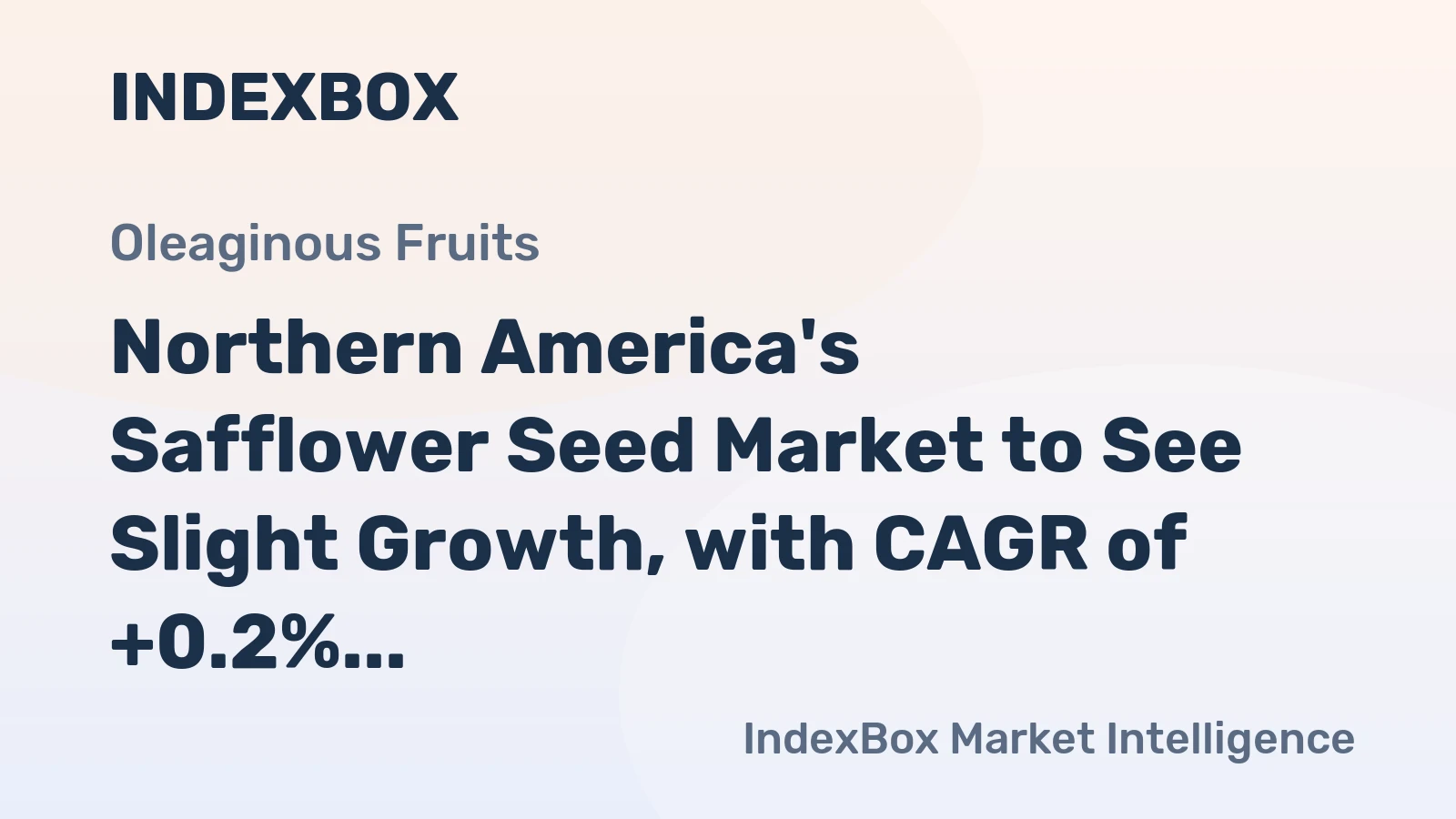 Northern America's Safflower Seed Market to See Slight Growth, with CAGR of +0.2%