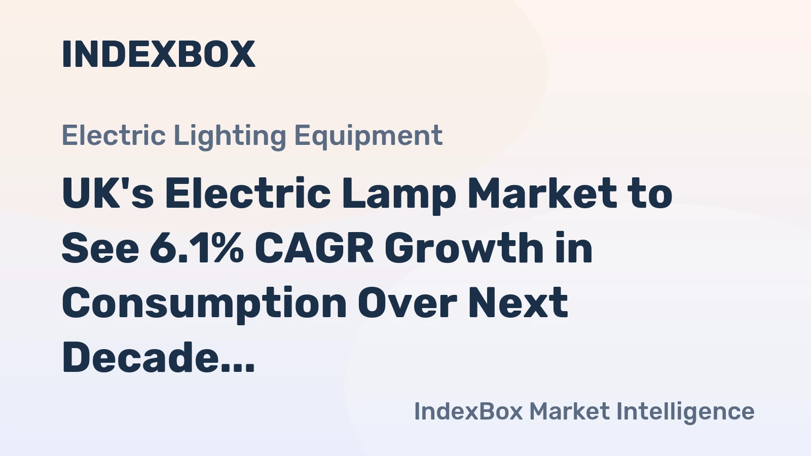 UK's Electric Lamp Market to See 6.1% CAGR Growth in Consumption Over Next Decade