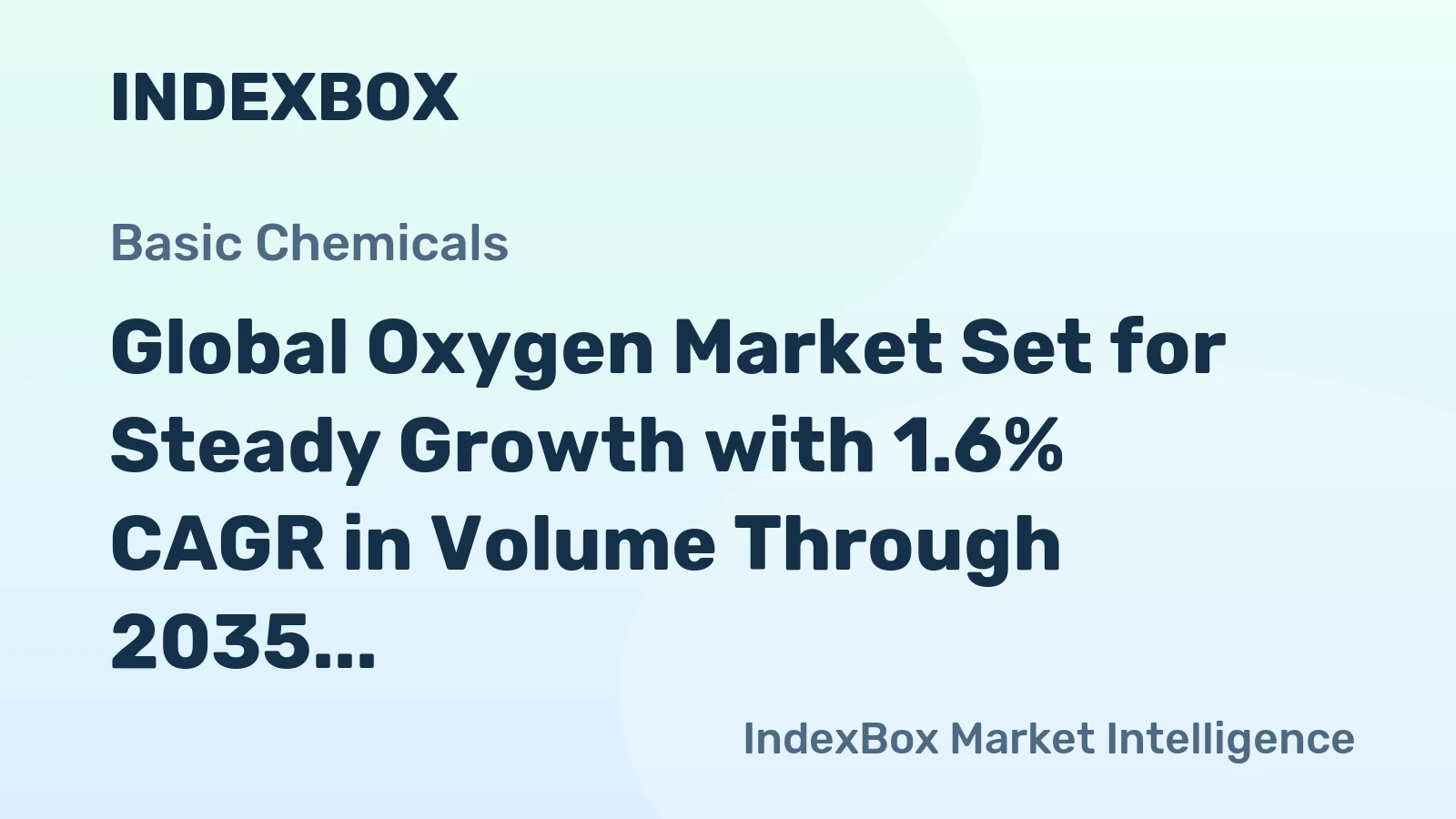 Global Oxygen Market Set for Steady Growth with 1.6% CAGR in Volume Through 2035