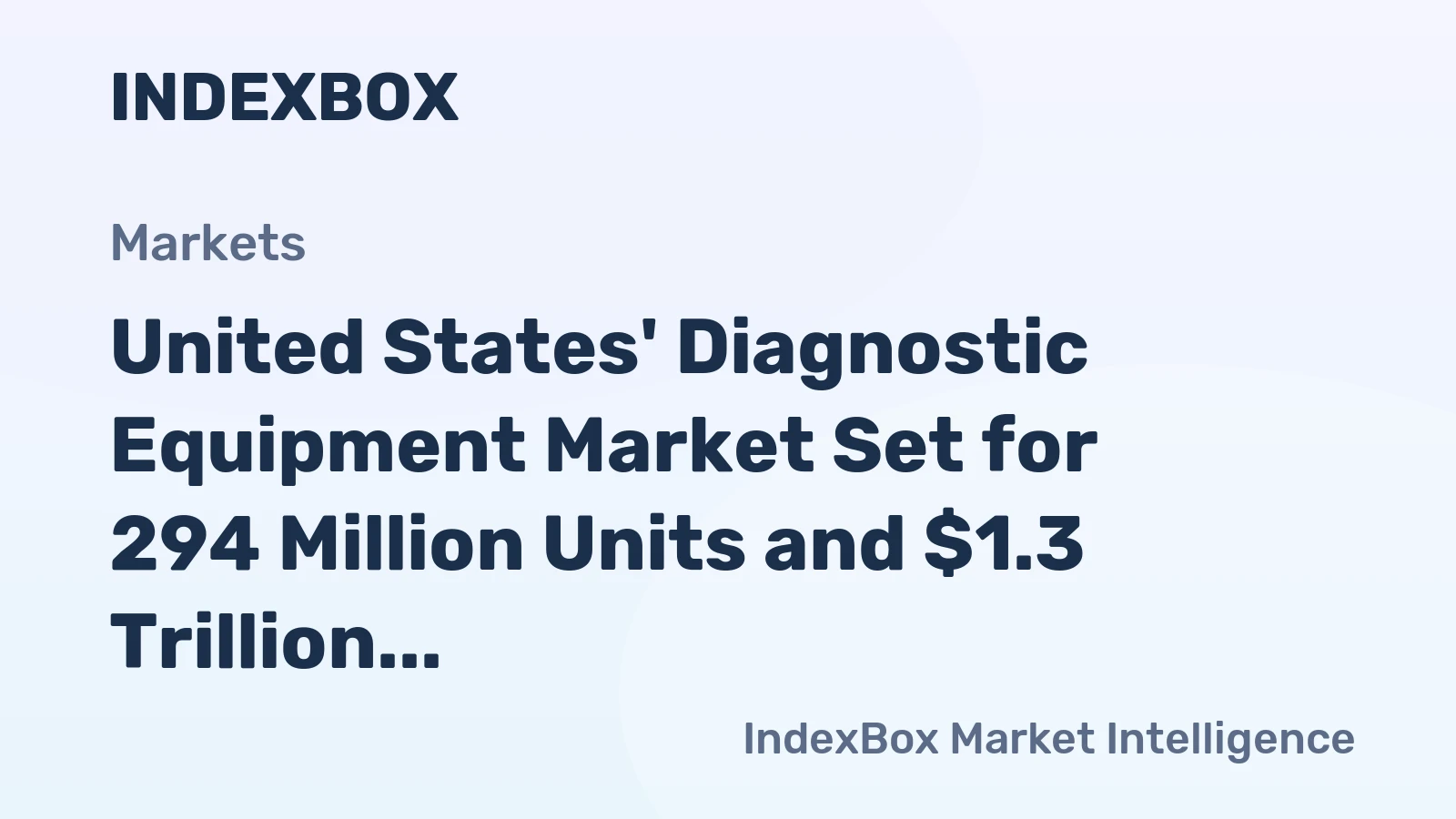United States' Diagnostic Equipment Market Set for 294 Million Units and $1.3 Trillion in Value by 2035