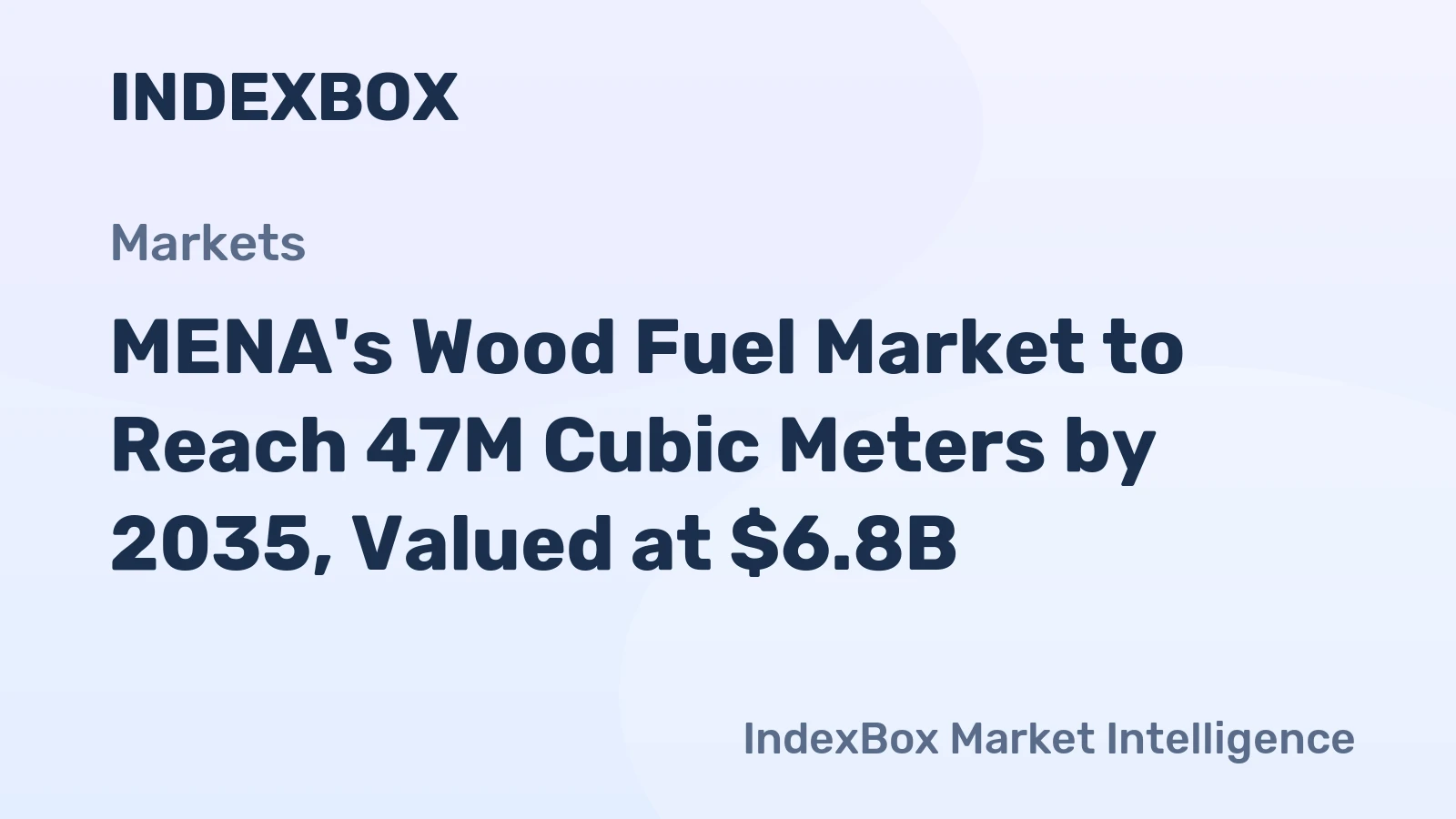 MENA's Wood Fuel Market to Reach 47M Cubic Meters by 2035, Valued at $6.8B