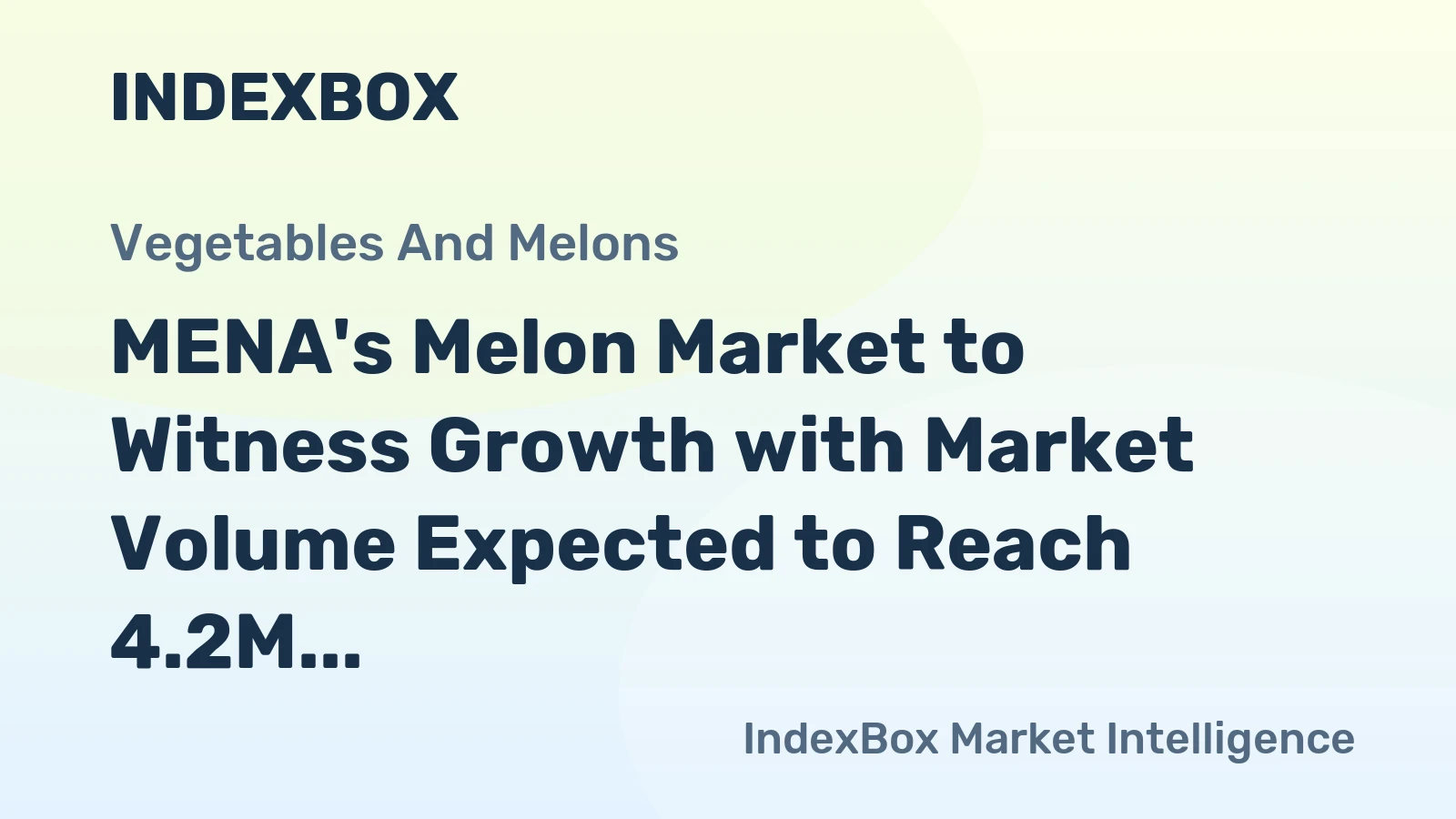 MENA's Melon Market to Witness Growth with Market Volume Expected to Reach 4.2M Tons by 2035