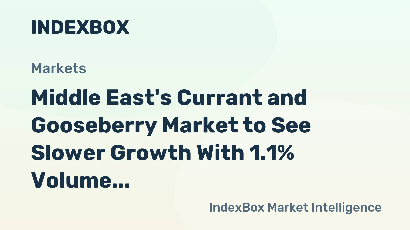 Middle East's Currant and Gooseberry Market to See Slower Growth With 1.1% Volume CAGR Through 2035