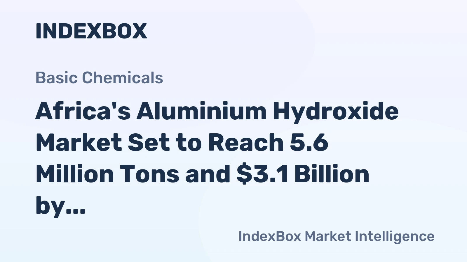 Africa's Aluminium Hydroxide Market Set to Reach 5.6 Million Tons and $3.1 Billion by 2035