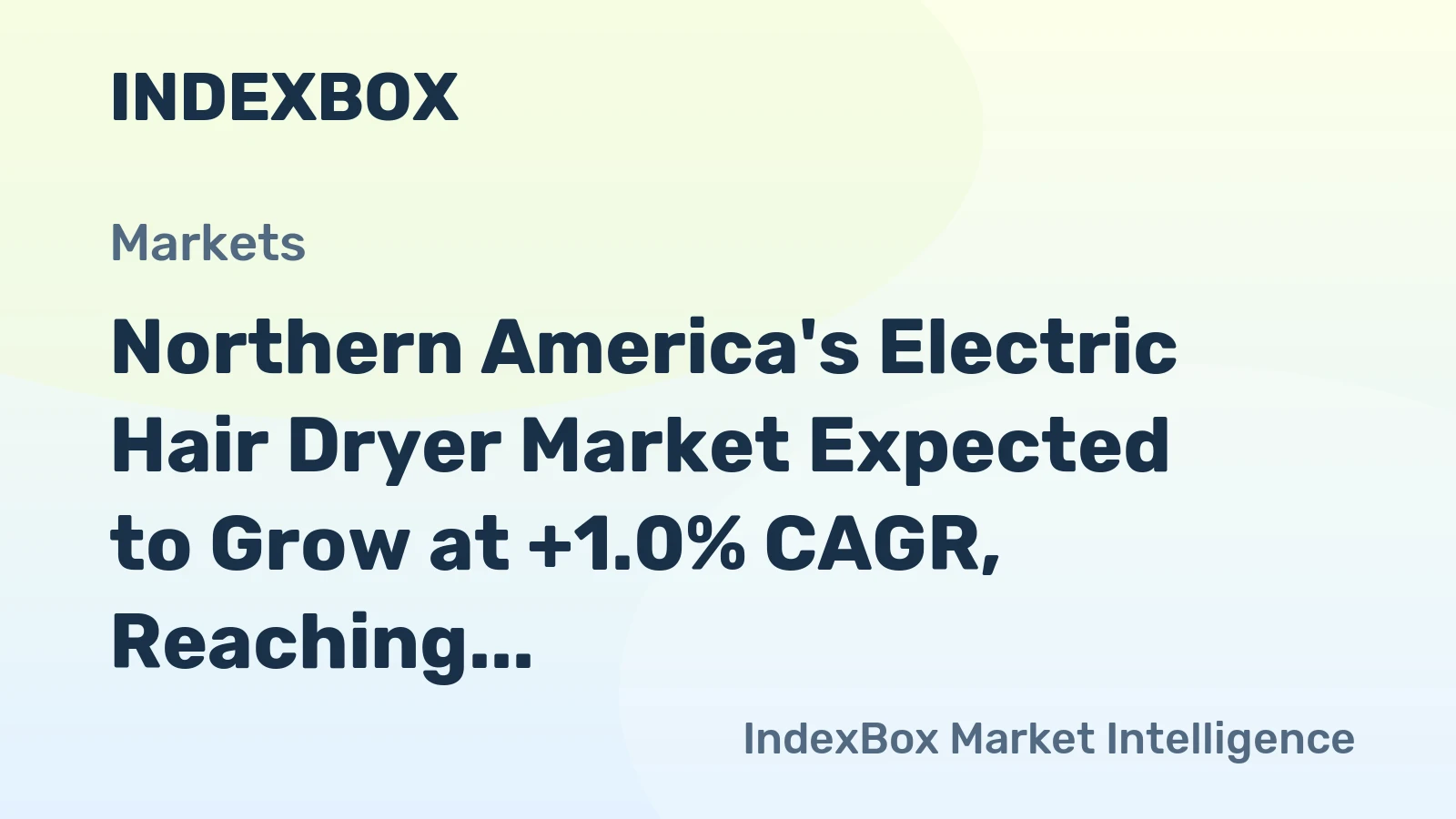 Northern America's Electric Hair Dryer Market Expected to Grow at +1.0% CAGR, Reaching $1.4B by 2035