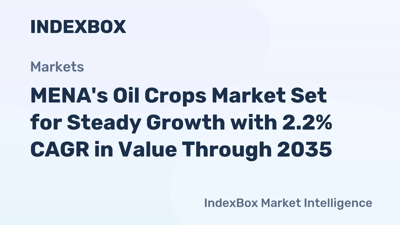 MENA's Oil Crops Market Set for Steady Growth with 2.2% CAGR in Value Through 2035
